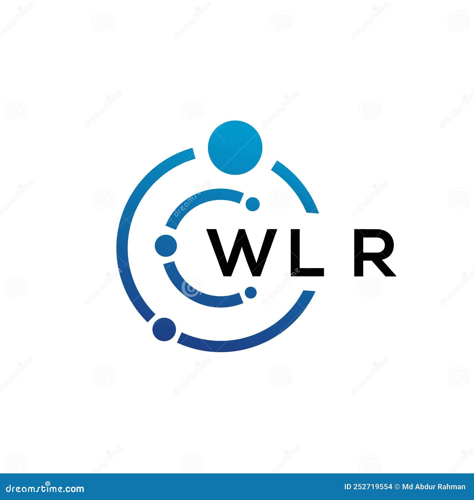 WLR Letter Technology Logo Design on White Background. WLR Creative ...
