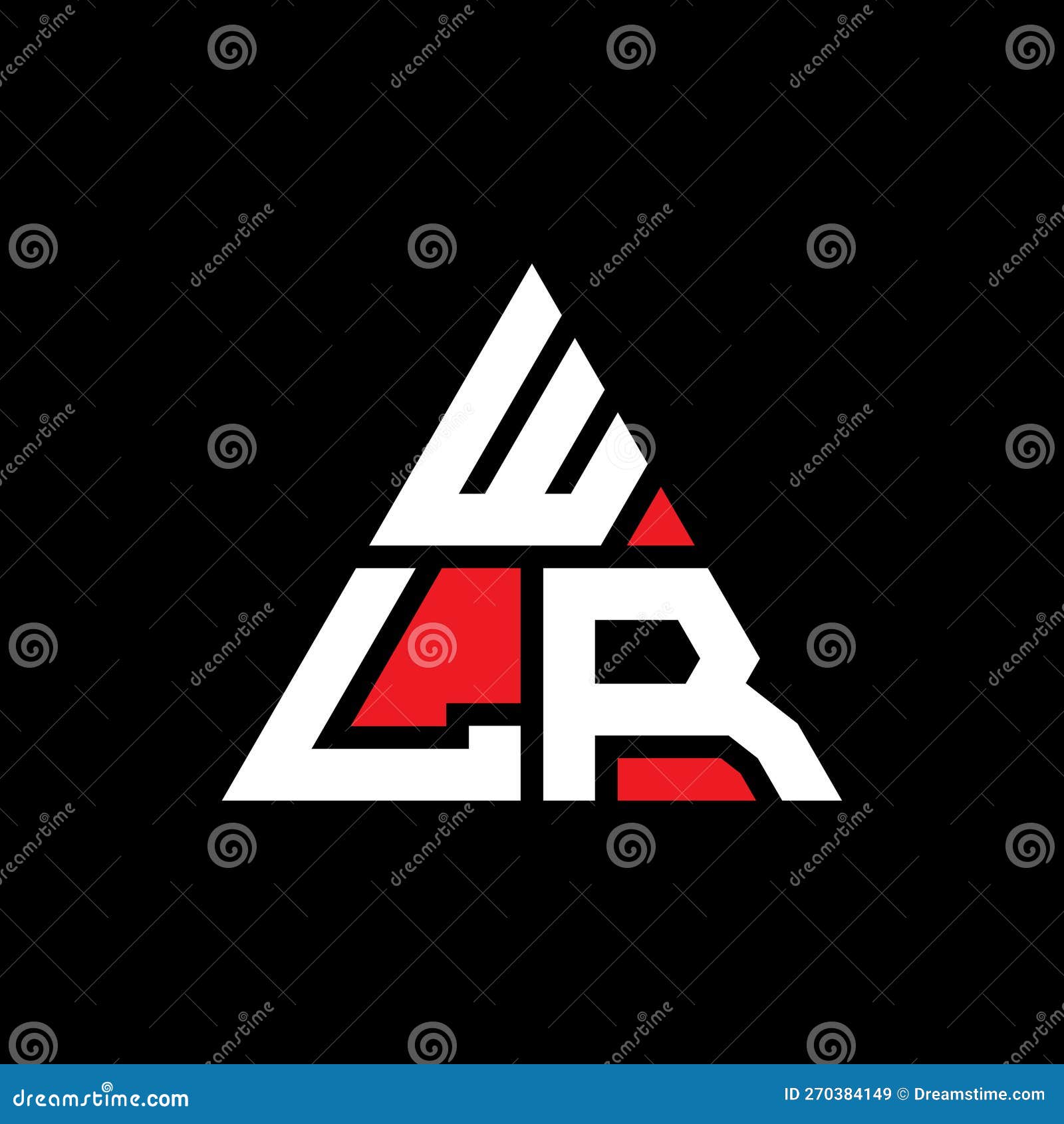 WLR Triangle Letter Logo Design with Triangle Shape. WLR Triangle Logo ...