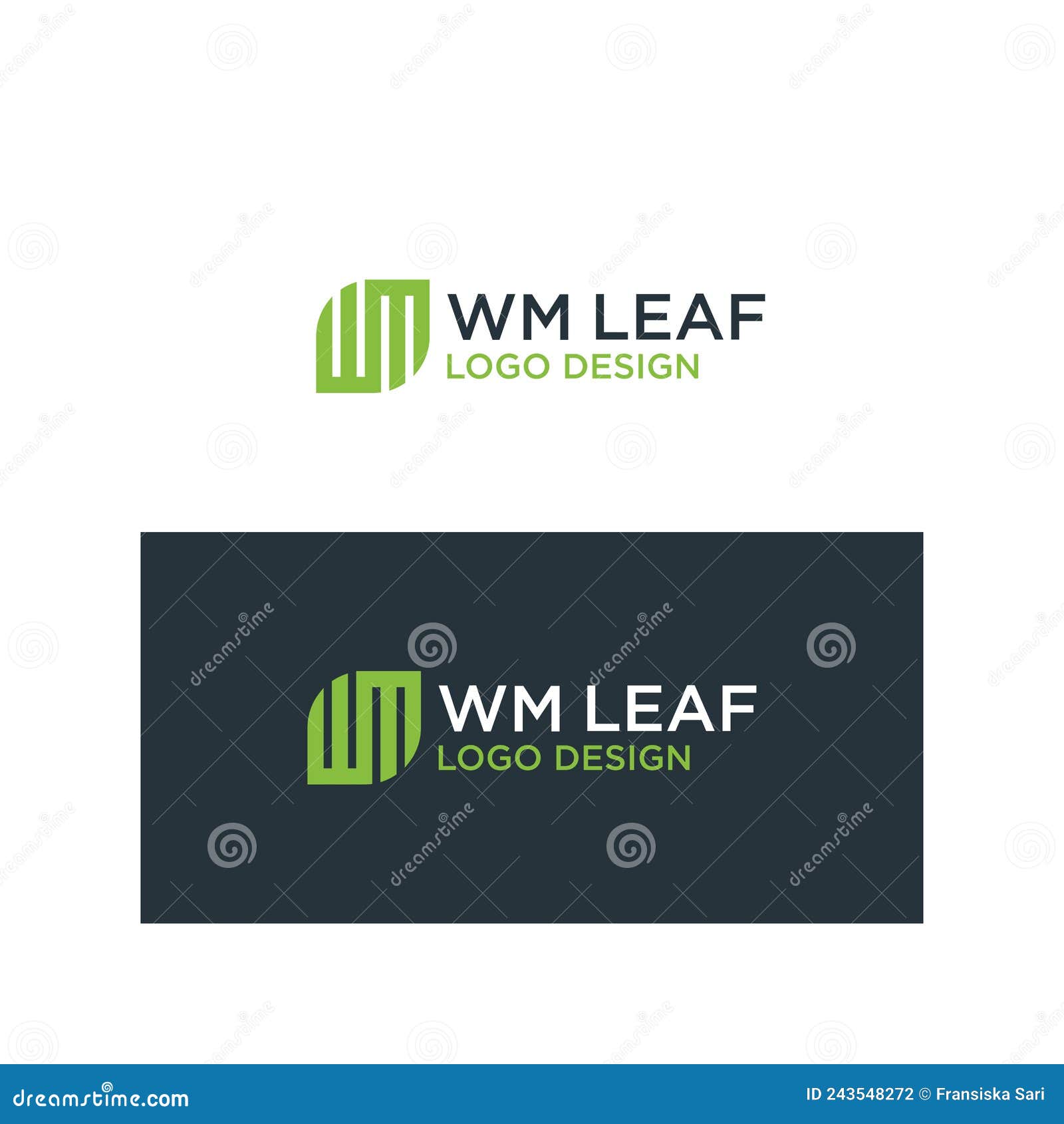 WM LEAF LOGO stock vector. Illustration of icon, health - 243548272