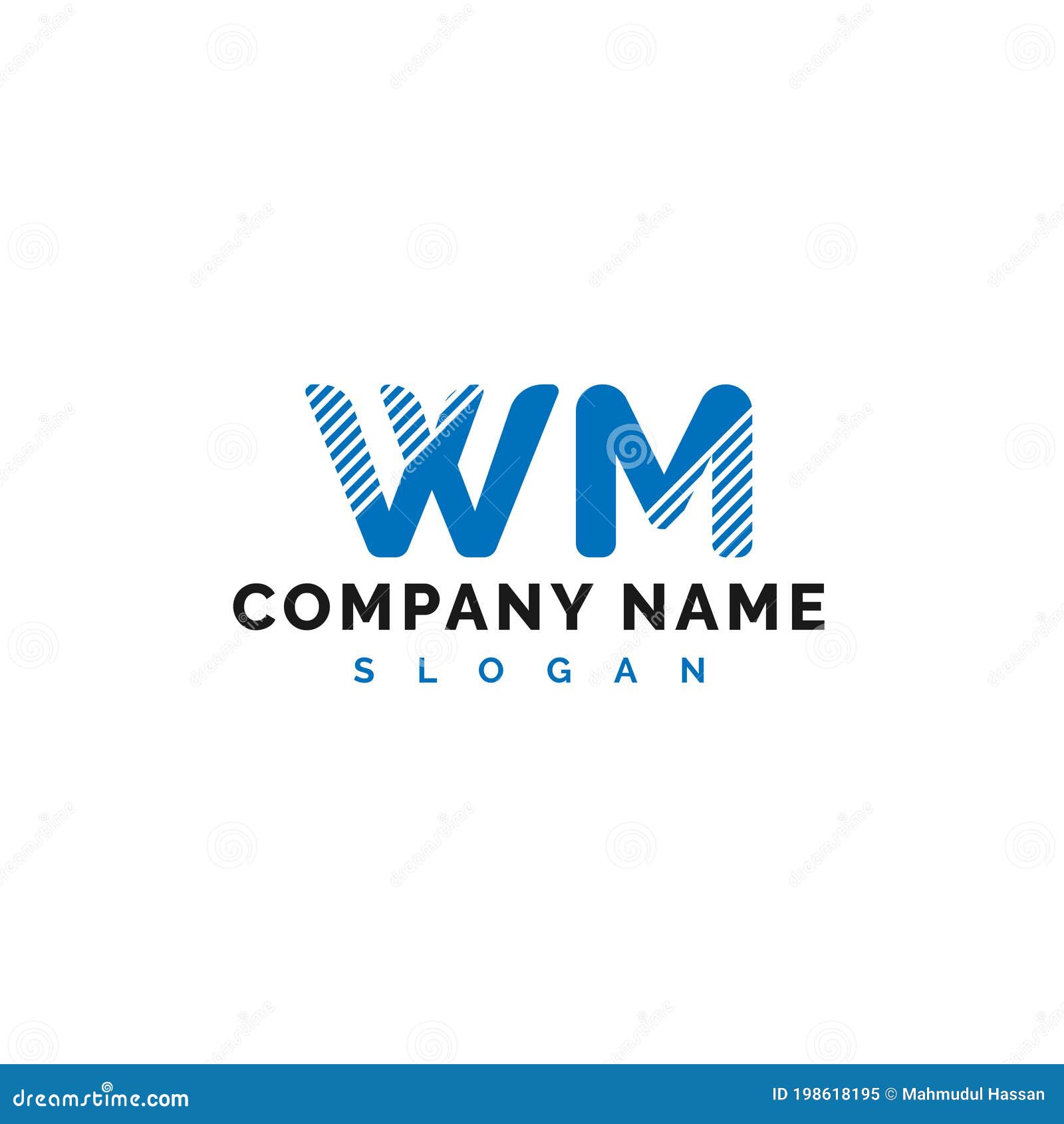 WM Letter Logo Design. WM Letter Logo Vector Illustration - Vector ...