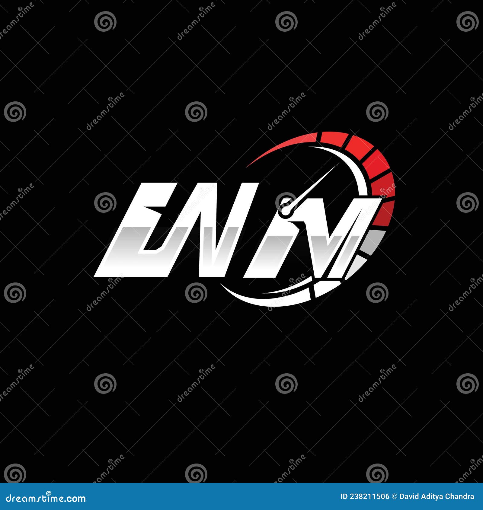 WM Logo Letter Speed Meter Racing Style Stock Vector - Illustration of ...