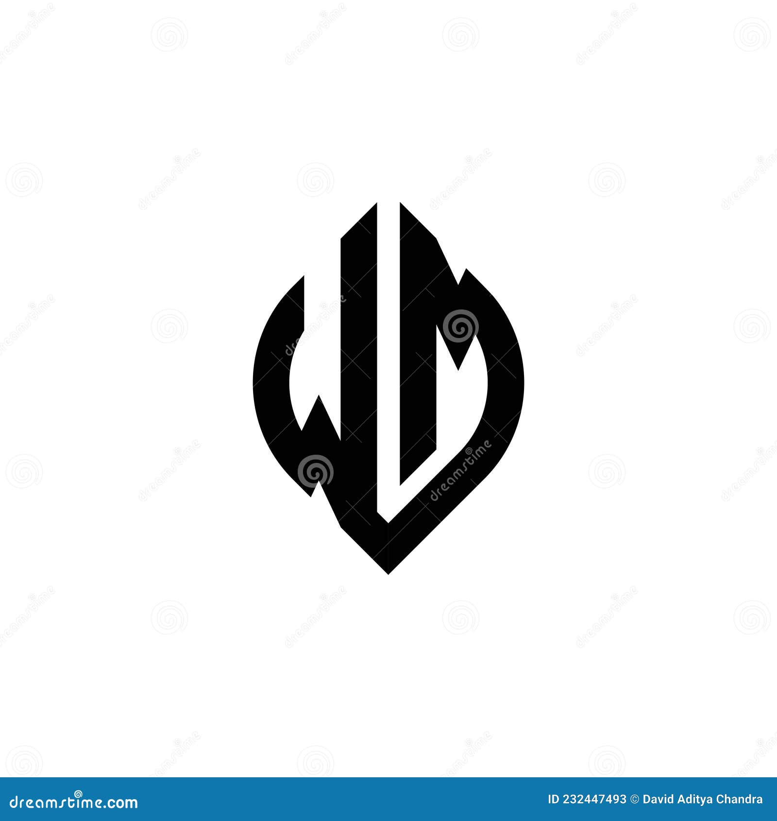 WM Logo Monogram Geometric Shape Style Stock Vector - Illustration of ...