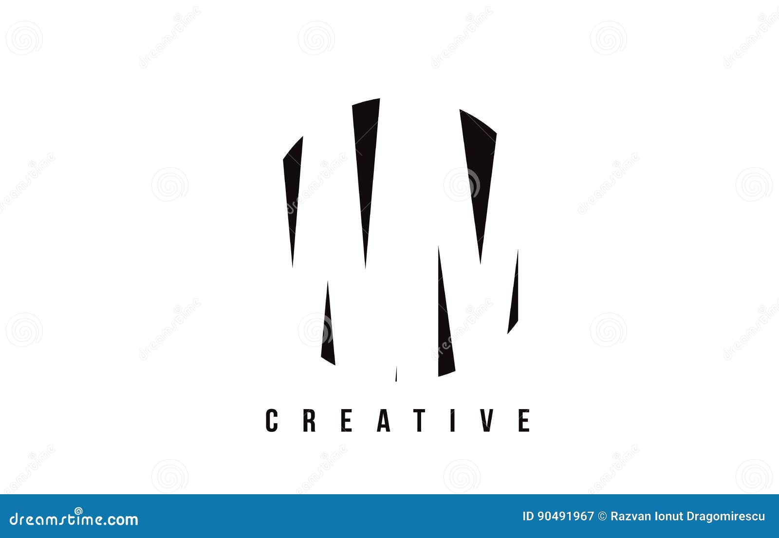 WM W M White Letter Logo Design with Circle Background. Stock Vector ...