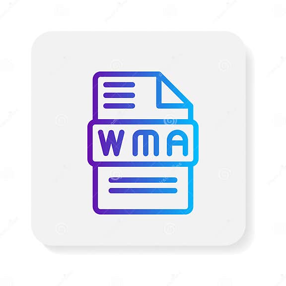 Wma Audio Document File Type Flat Icons. Extension, Format, Archive ...
