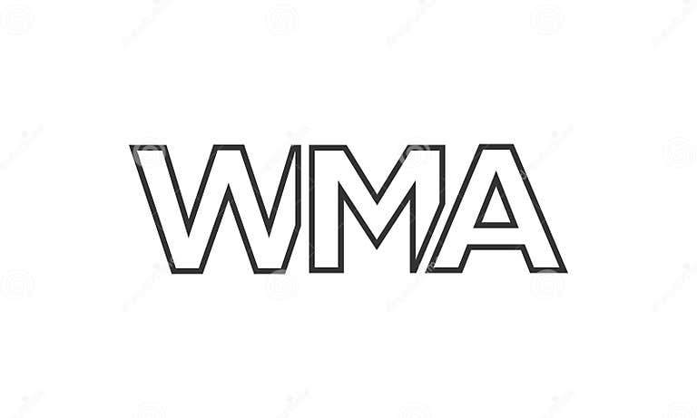 WMA Logo Design Template with Strong and Modern Bold Text. Initial ...