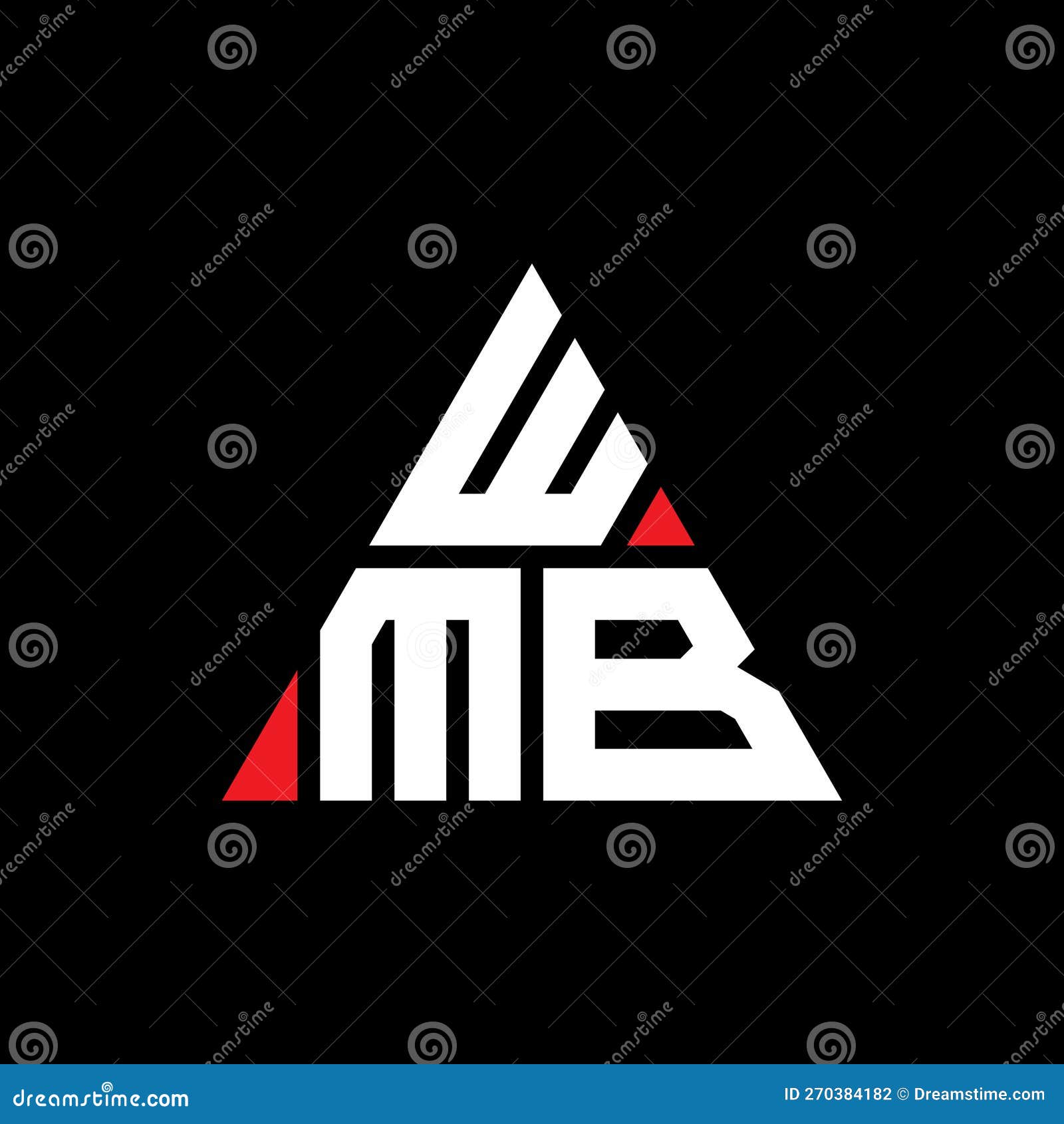 WMB Triangle Letter Logo Design With Triangle Shape. WMB Triangle Logo ...