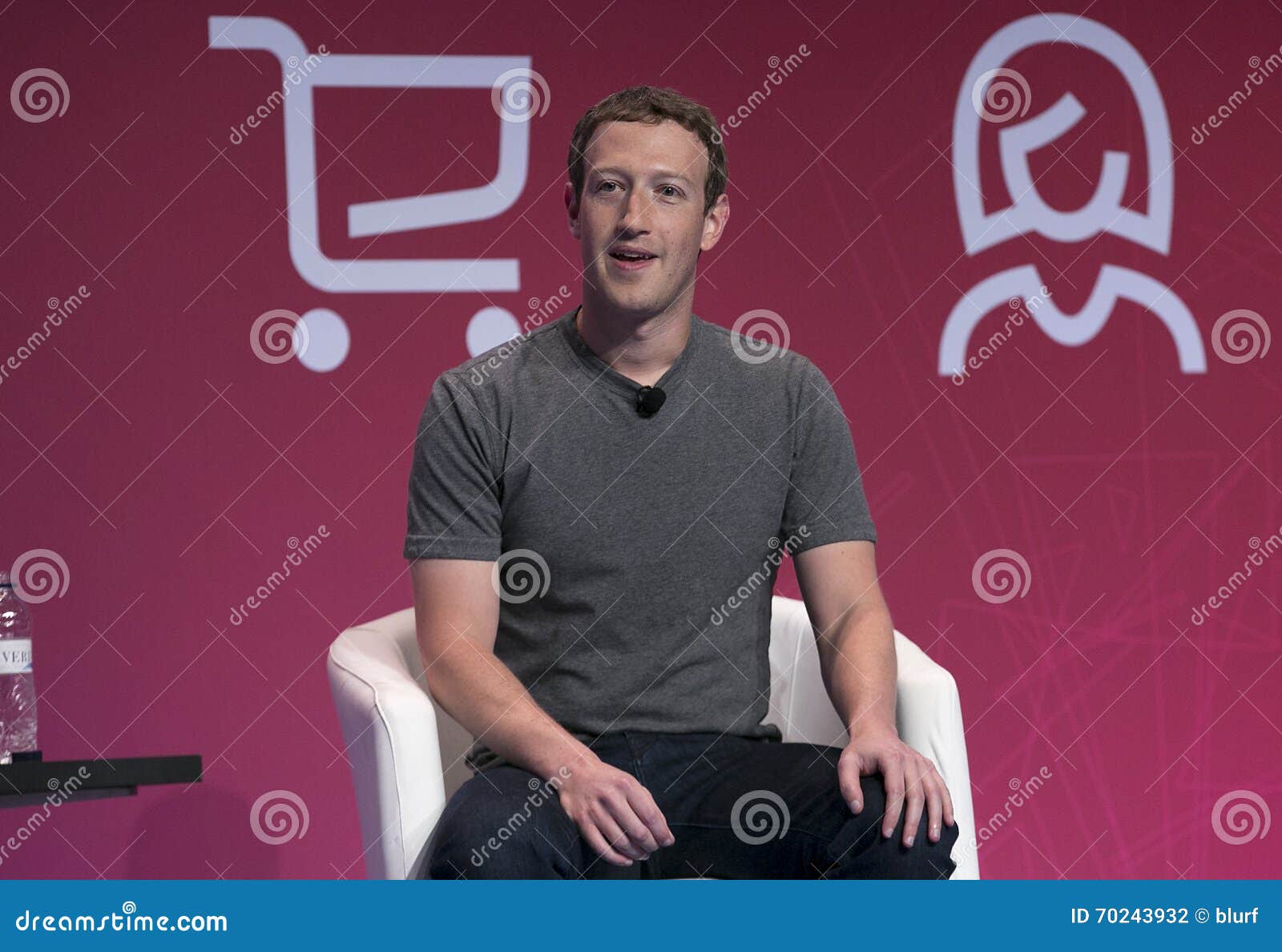 Wmc de Zuckerberg fotografía editorial. Imagen de marca - 70243932