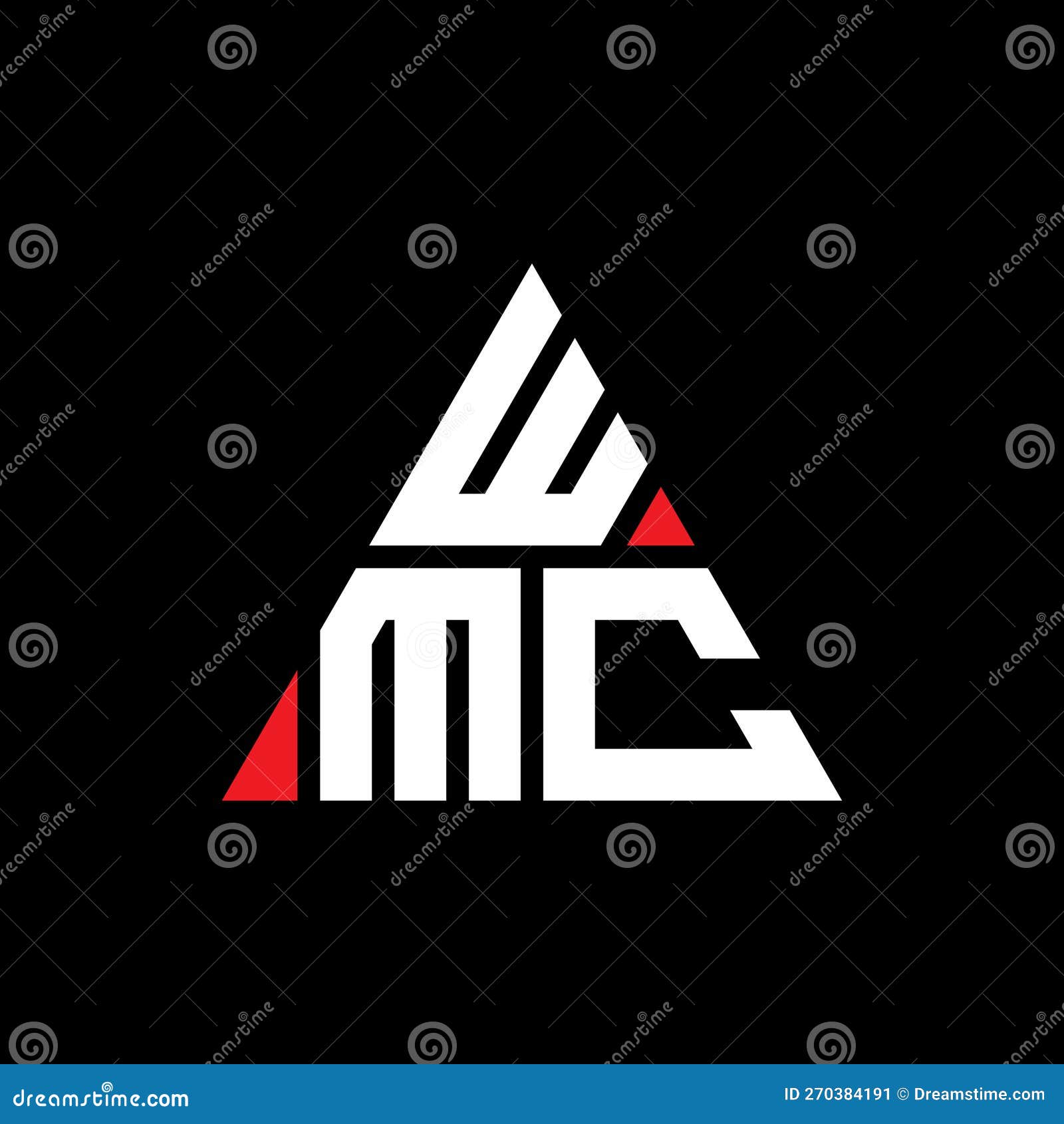 WMC Triangle Letter Logo Design with Triangle Shape. WMC Triangle Logo ...