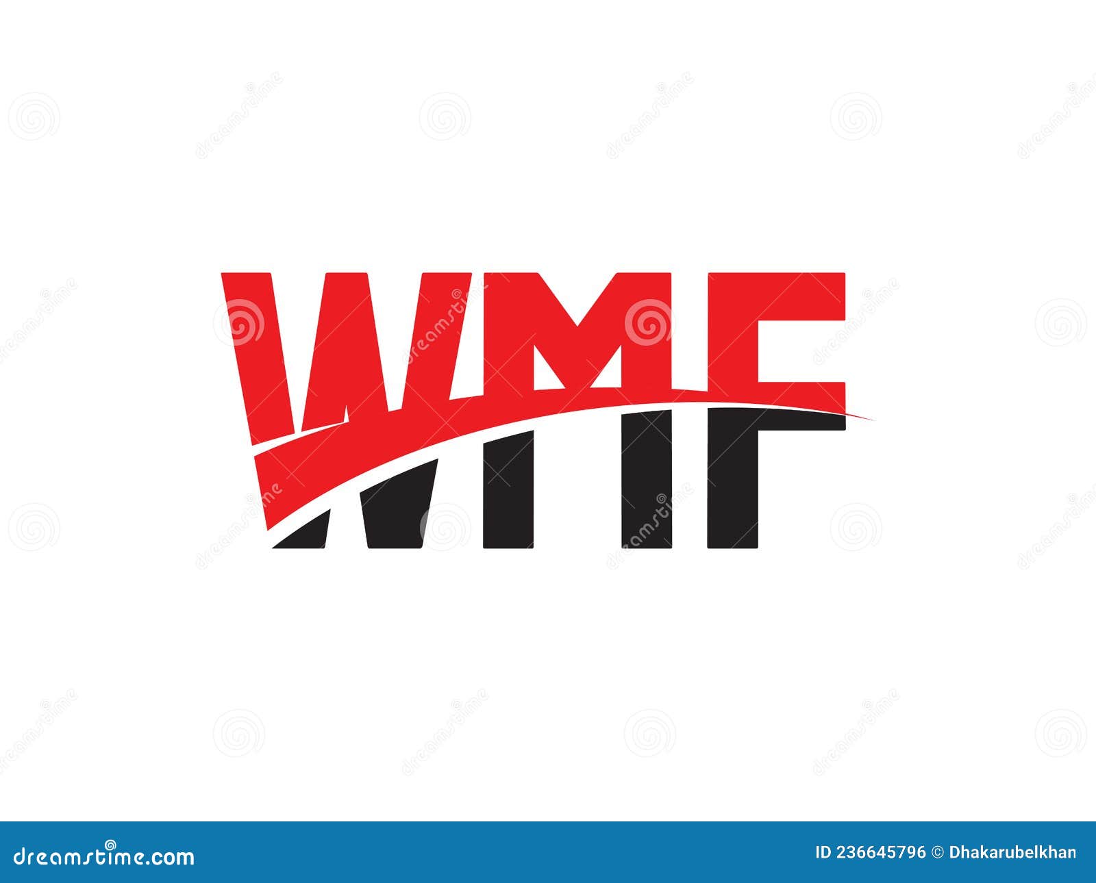 WMF Letter Initial Logo Design Vector Illustration Stock Vector ...