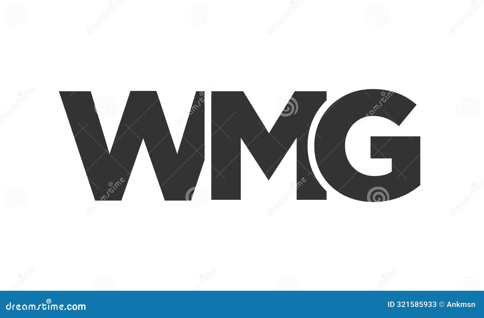 WMG Logo Design Template with Strong and Modern Bold Text. Initial ...