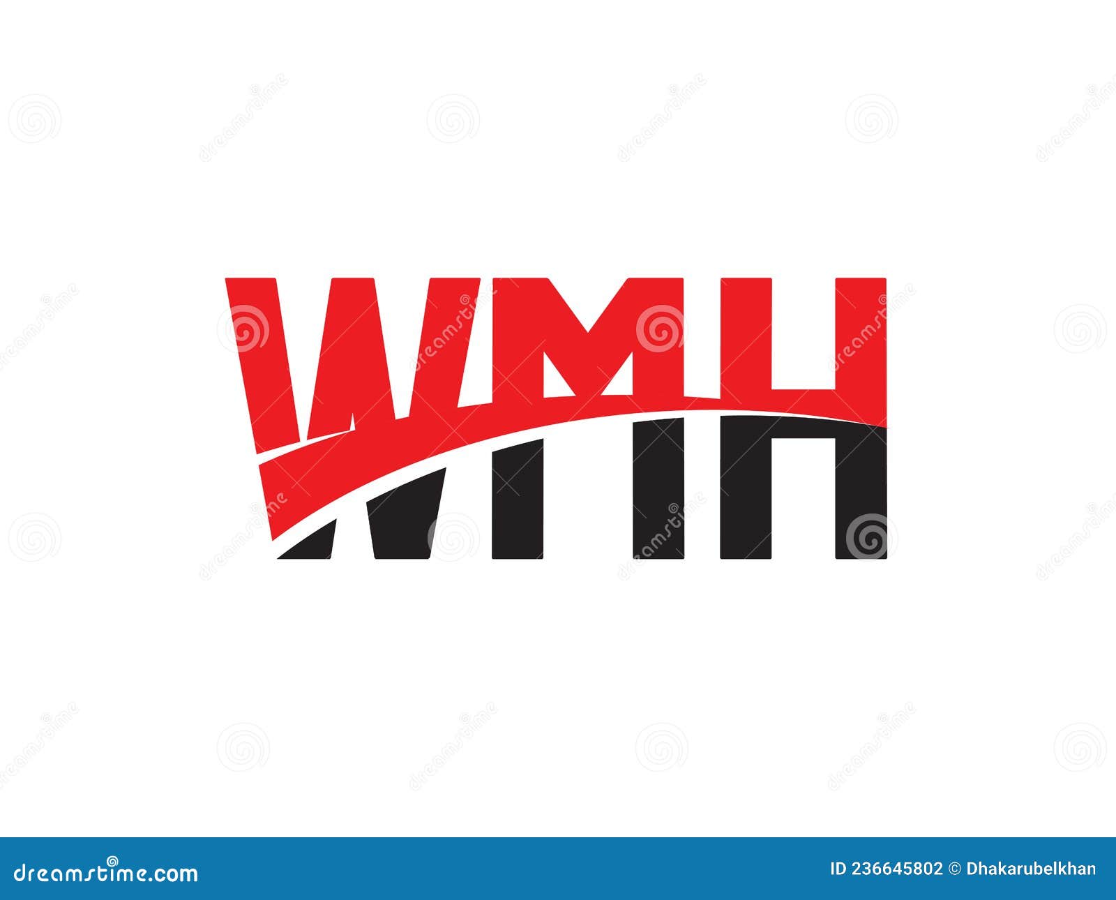 WMH Letter Initial Logo Design Vector Illustration Stock Vector ...