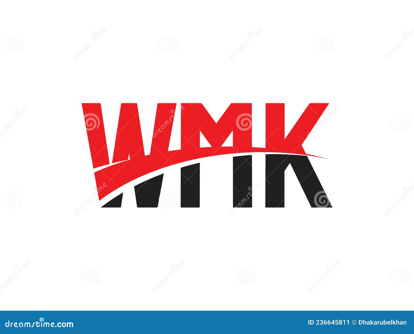 WMK Letter Initial Logo Design Vector Illustration Stock Vector ...