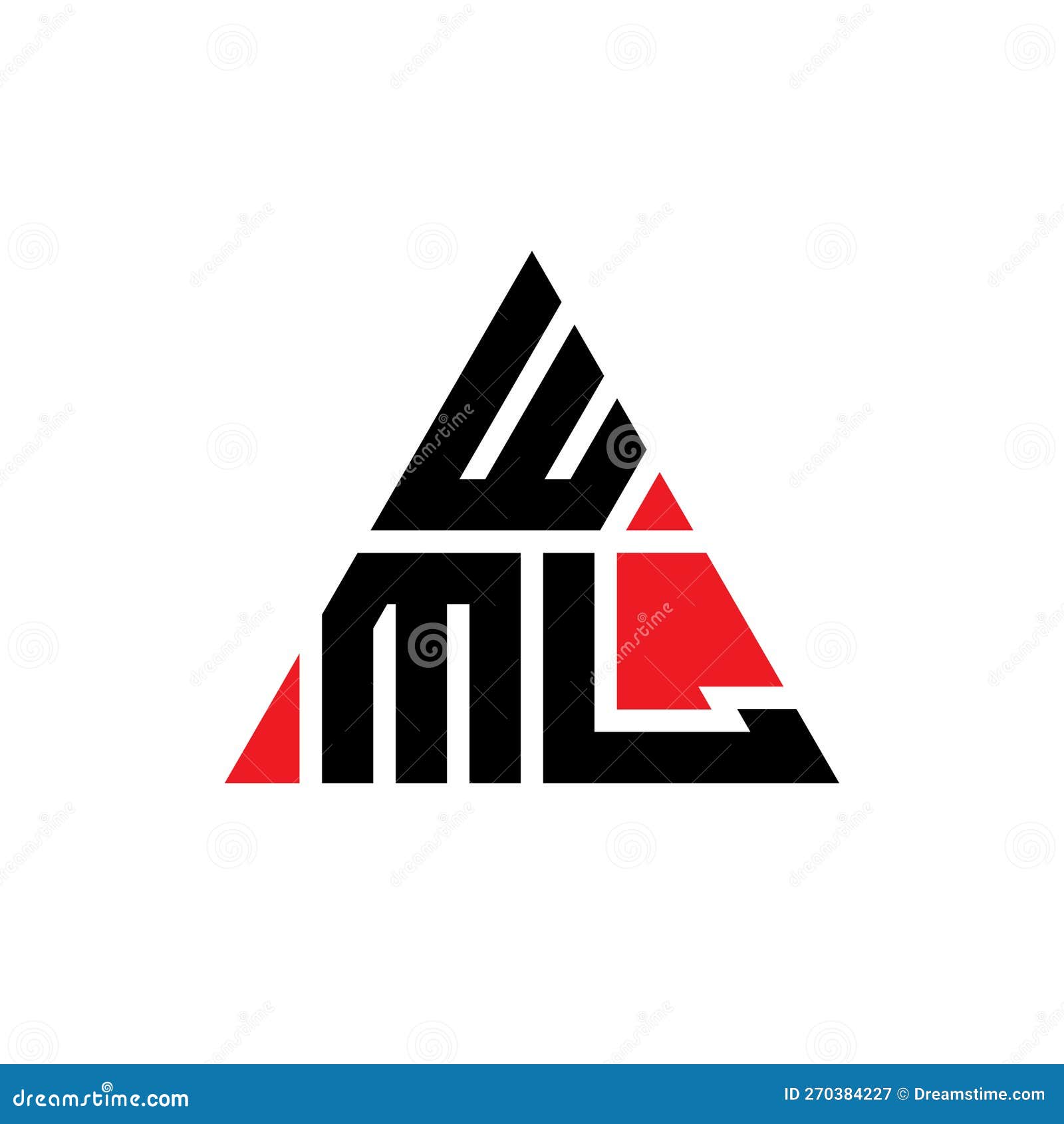 WML Triangle Letter Logo Design with Triangle Shape. WML Triangle Logo ...