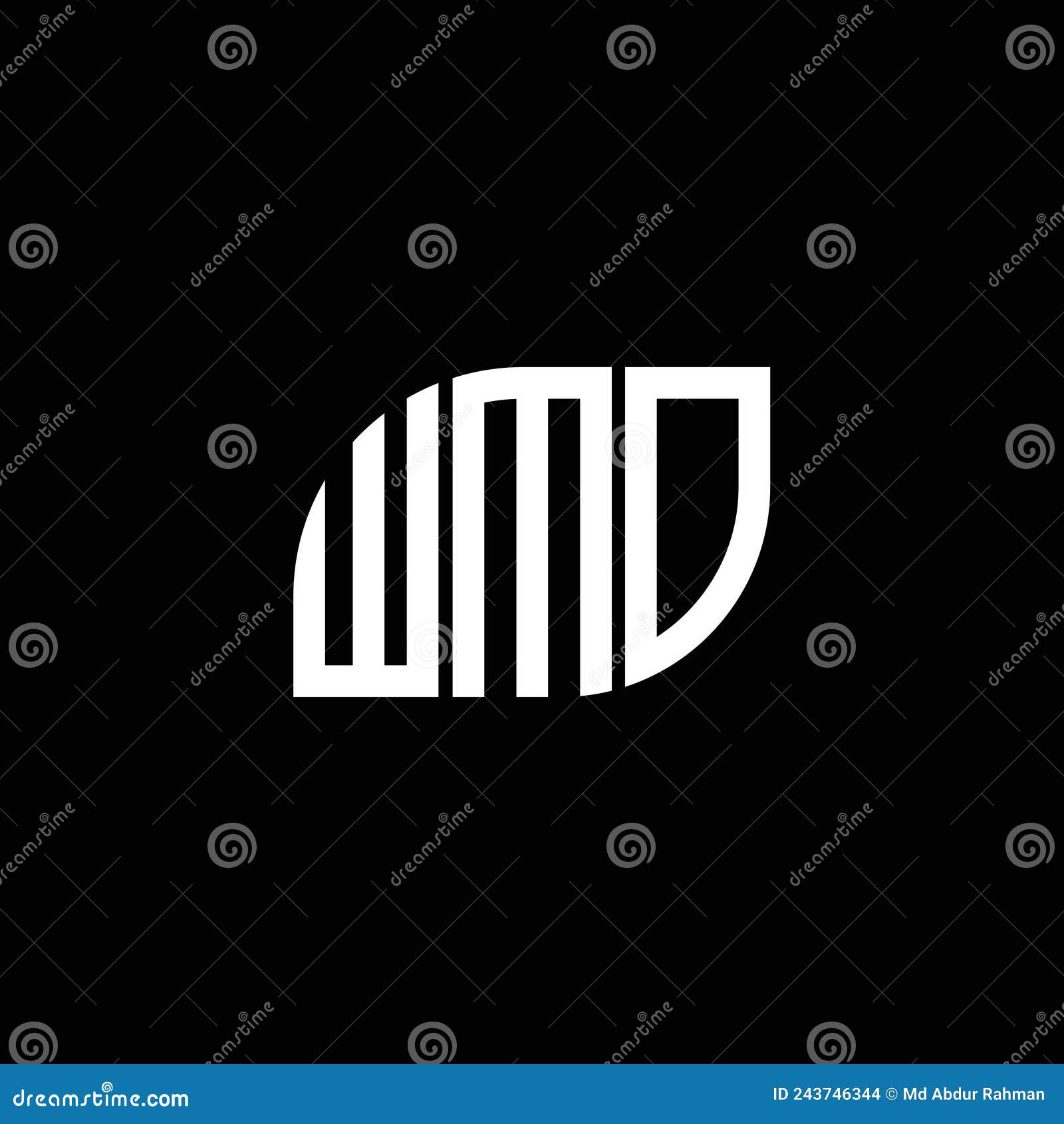 WMO Letter Logo Design On Black Background. WMO Creative Initials ...