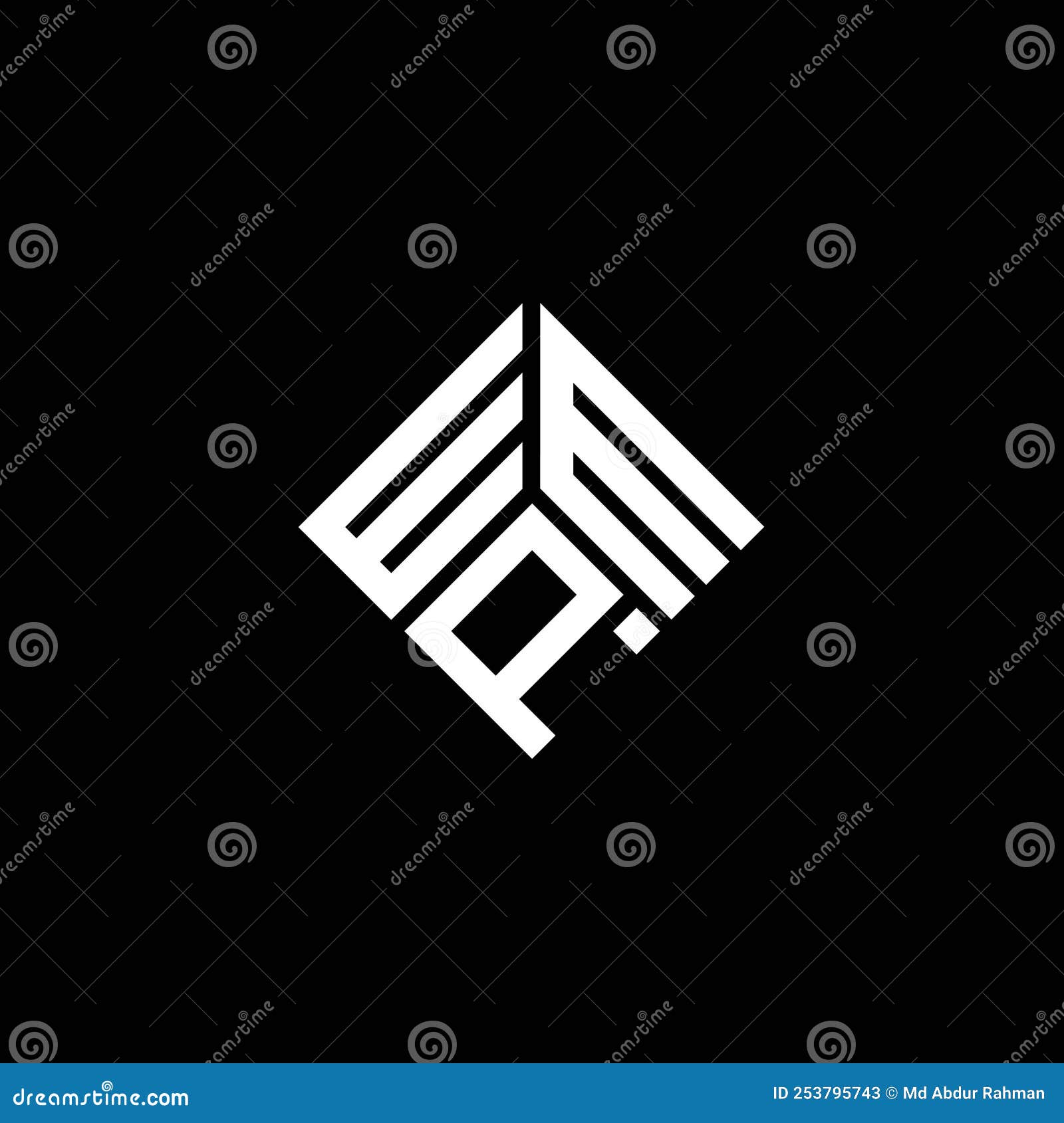 WMP Letter Logo Design on WHITE Background. WMP Creative Initials ...