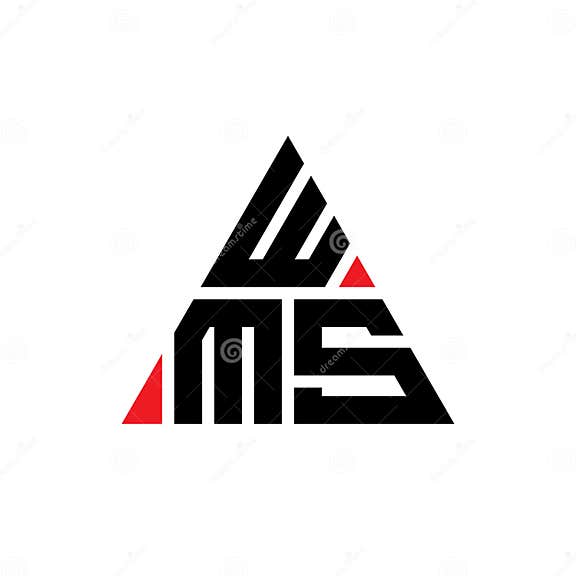 WMS Triangle Letter Logo Design with Triangle Shape. WMS Triangle Logo ...