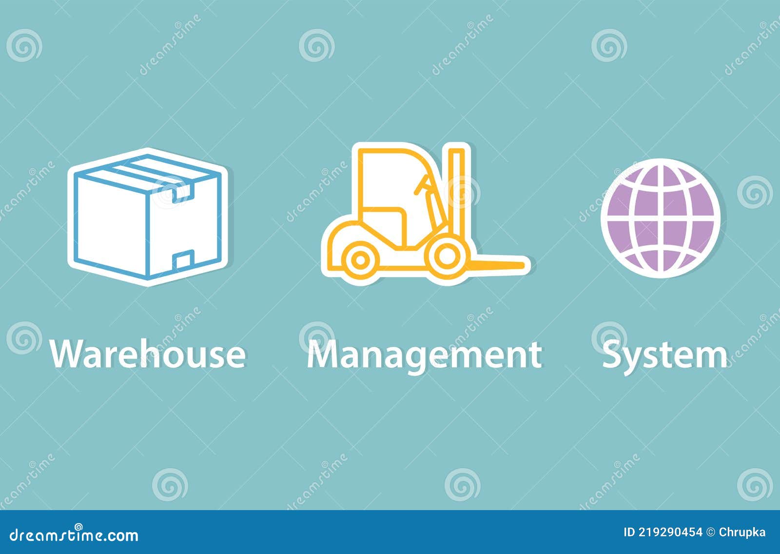 WMS Warehouse Management System Concept Stock Vector - Illustration of ...