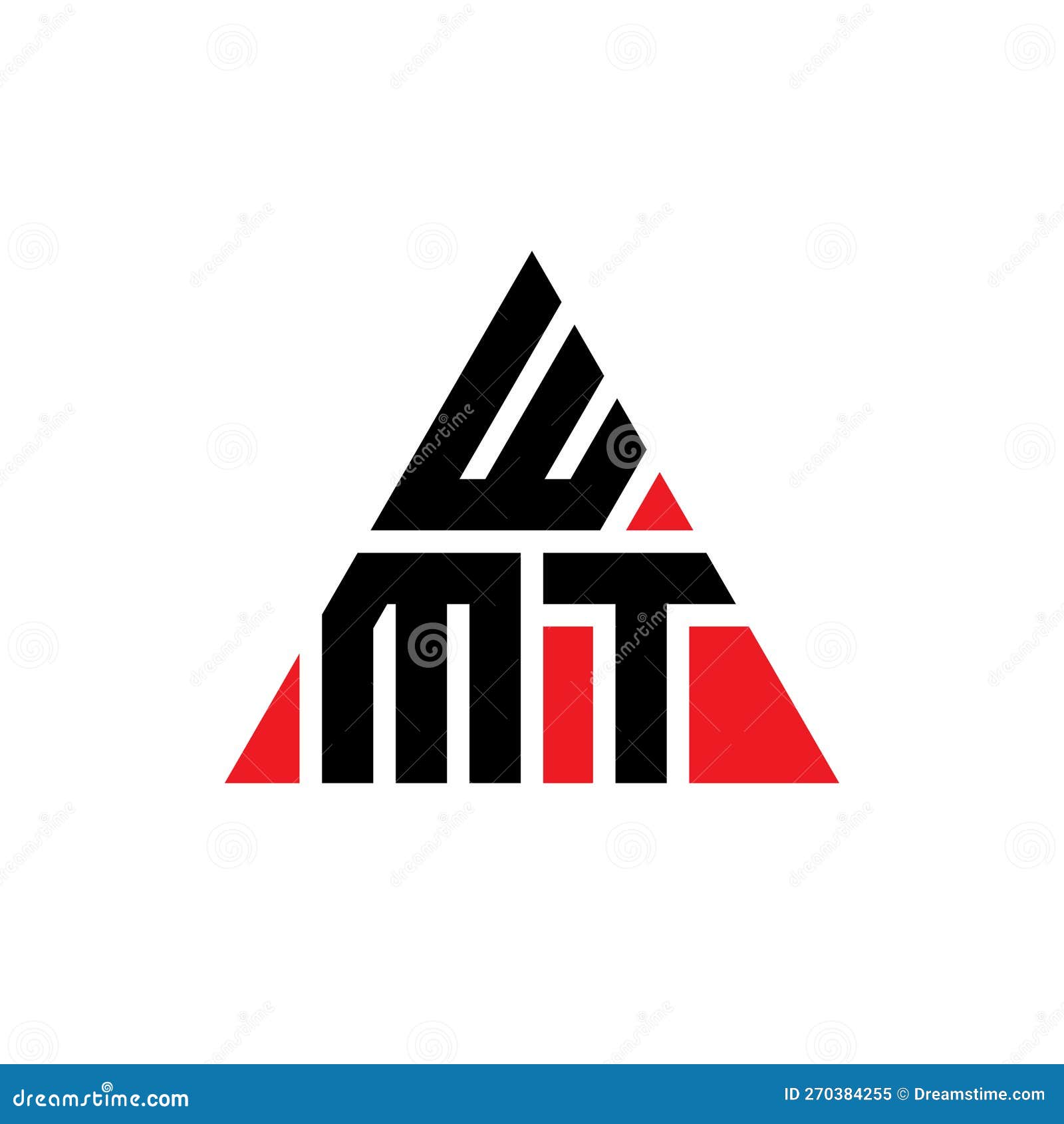 WMT Triangle Letter Logo Design with Triangle Shape. WMT Triangle Logo ...