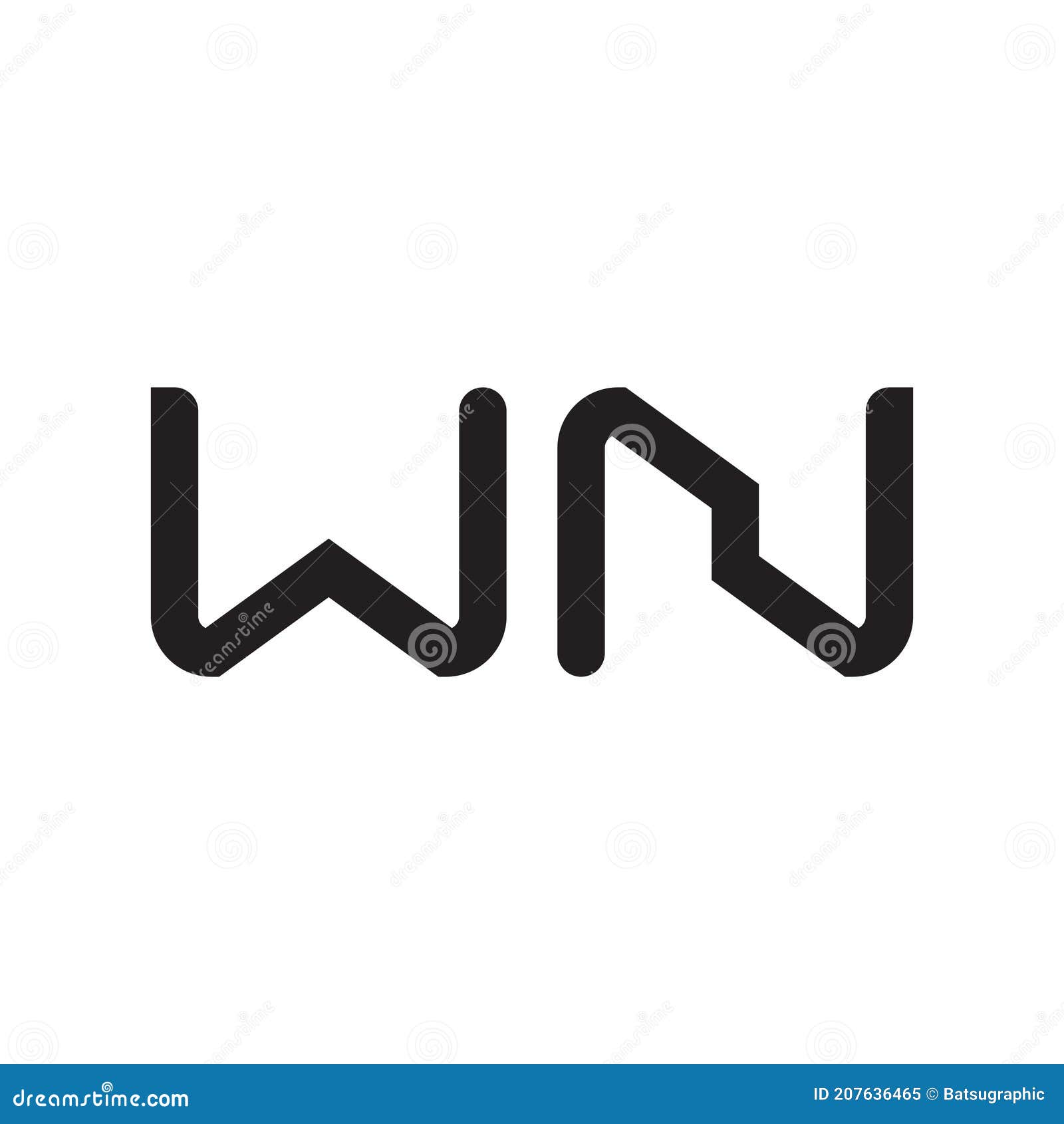Wn Initial Letter Vector Logo Icon Stock Vector - Illustration of ...