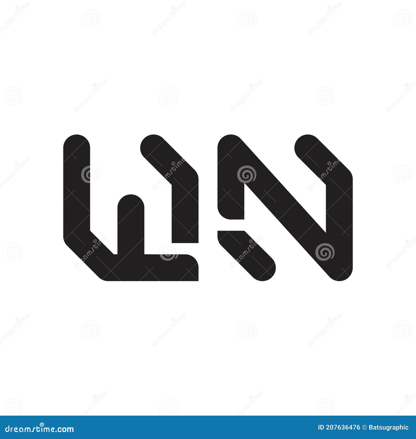 Wn Initial Letter Vector Logo Icon Stock Vector - Illustration of icon ...