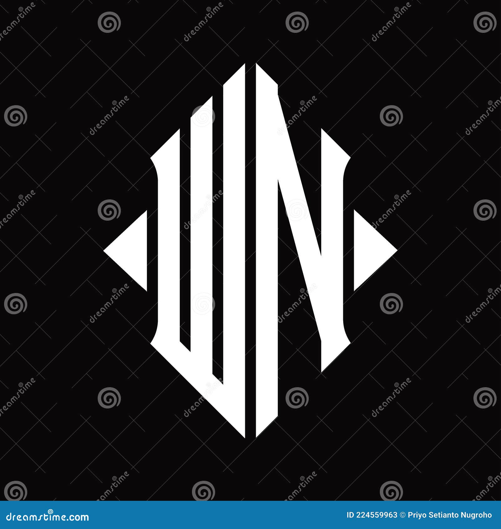 WN Logo Monogram with Shield Shape Isolated Design Template Stock ...