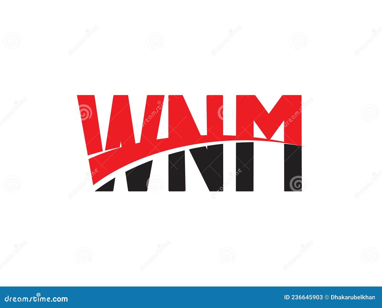 WNM Letter Initial Logo Design Vector Illustration Stock Vector ...