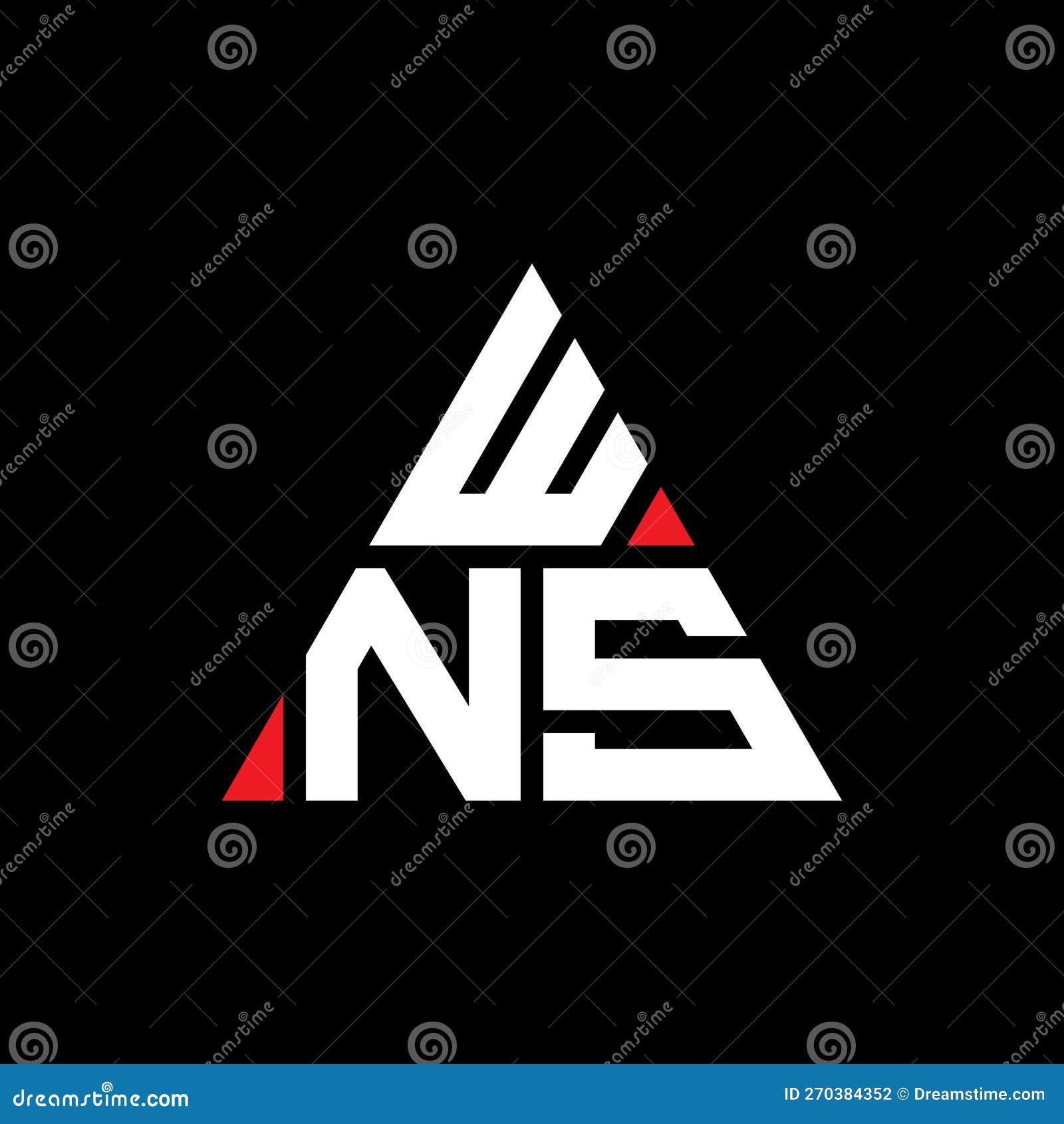 WNS Triangle Letter Logo Design with Triangle Shape. WNS Triangle Logo ...