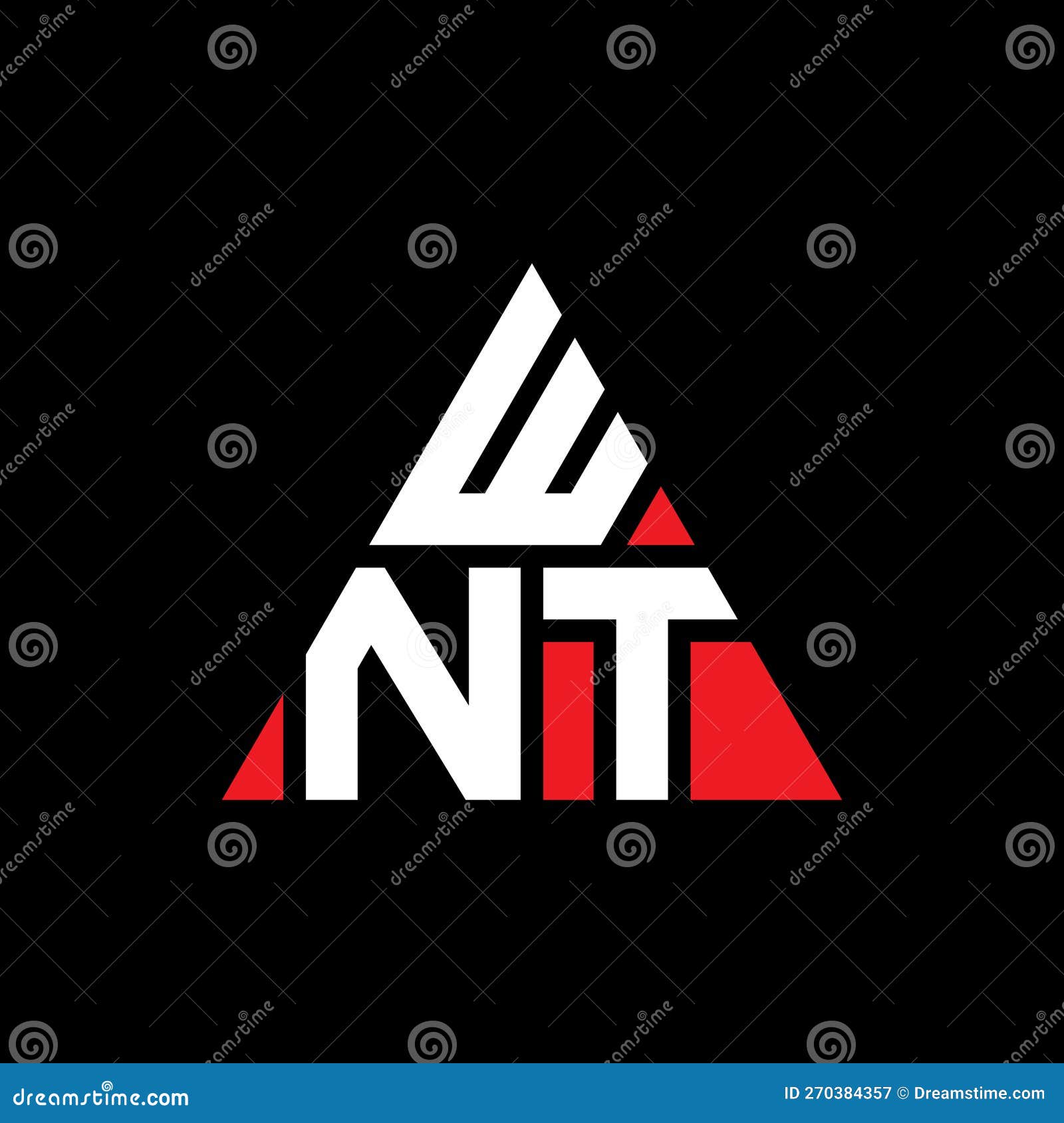 WNT Triangle Letter Logo Design with Triangle Shape. WNT Triangle Logo ...