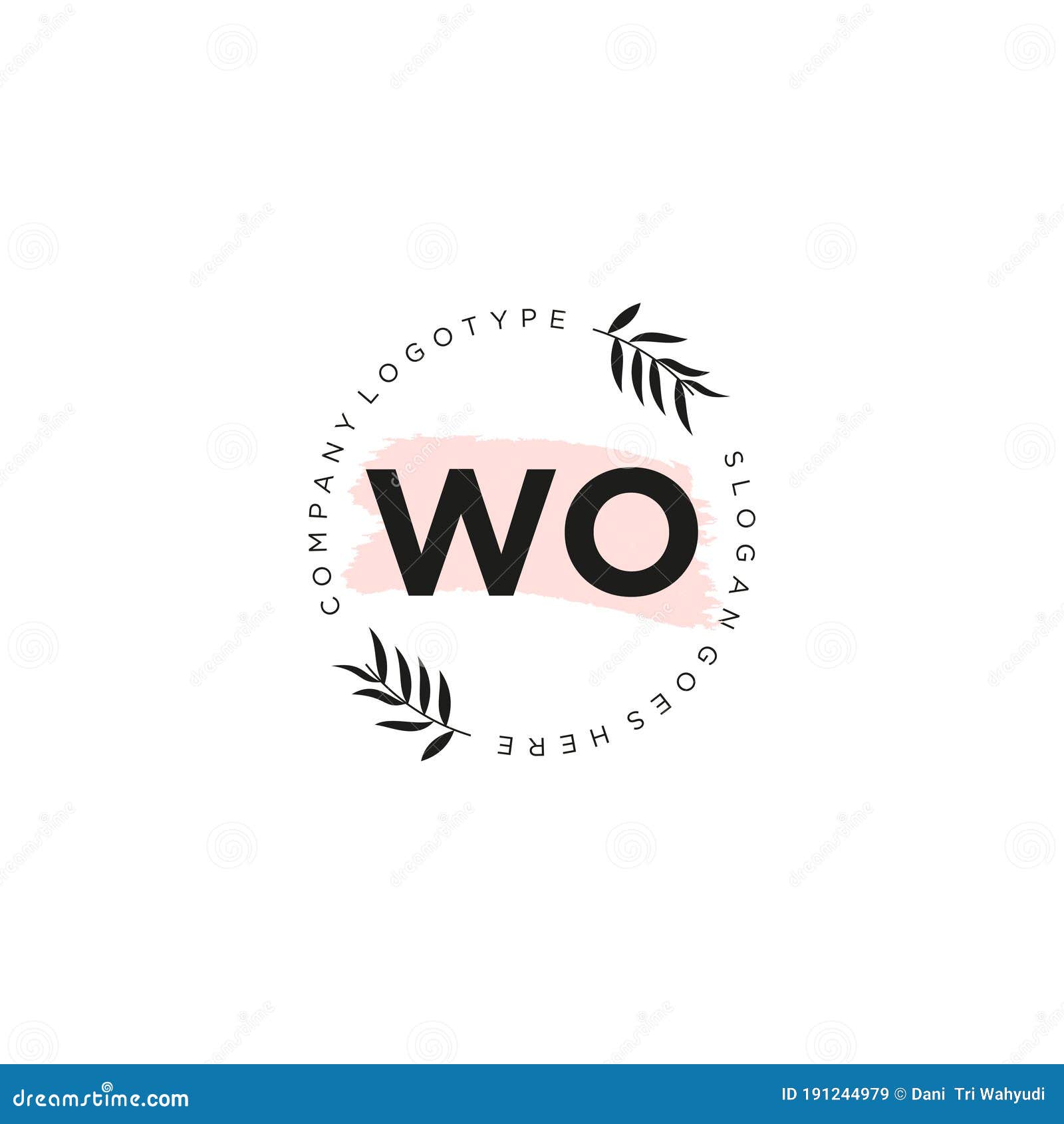 WO Letter Logo Icon Design Template Elements Stock Vector ...