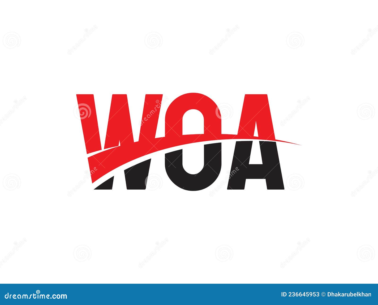 WOA Letter Initial Logo Design Vector Illustration Stock Vector ...