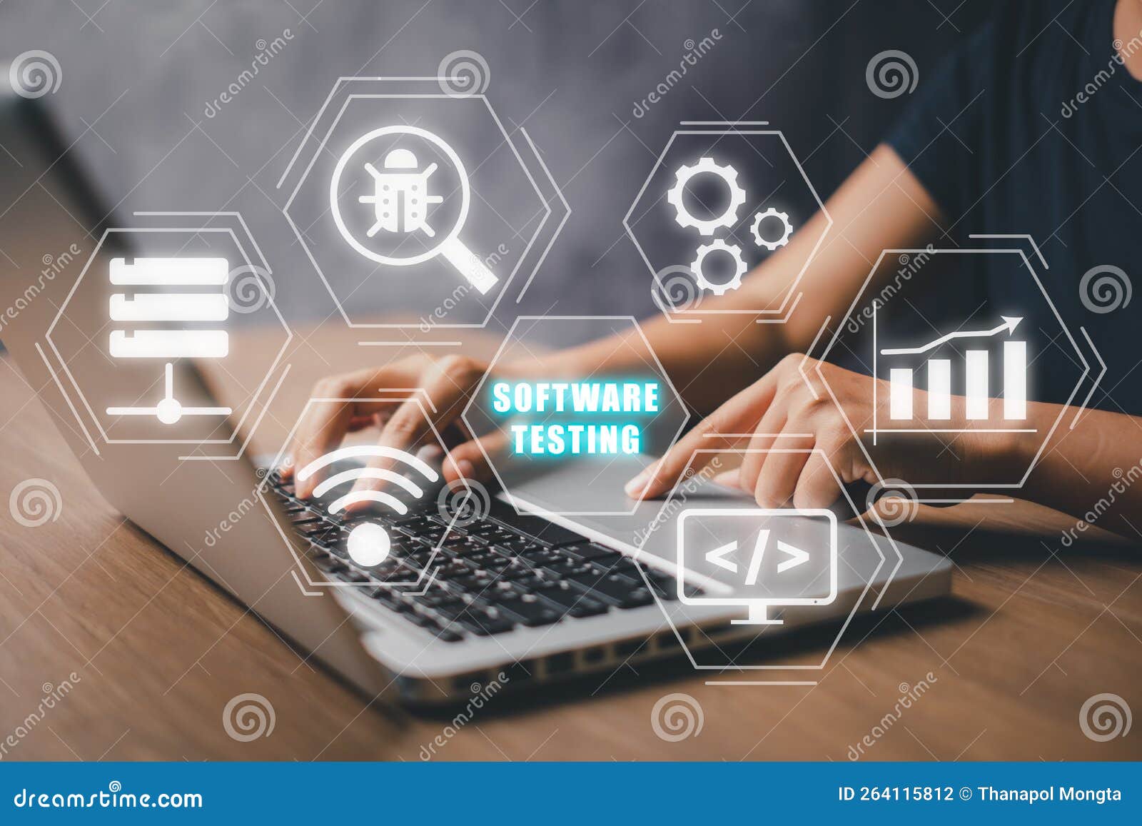 Woan Hand Typing Keyboard Computer with SOFTWARE TESTING Inscription ...