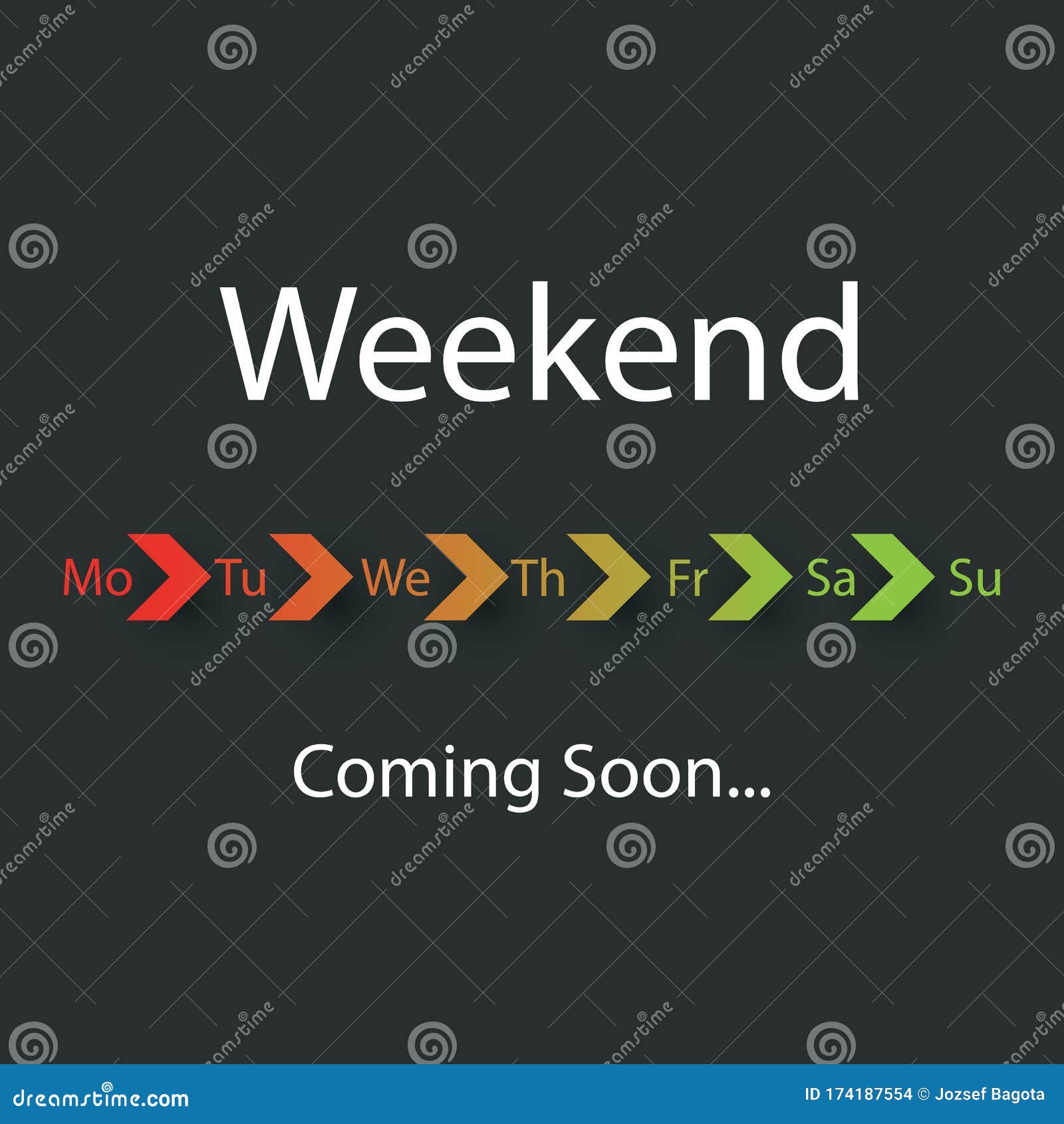 Wochenende Bald Kommen- Vektor-Illustration Vektor Abbildung ...