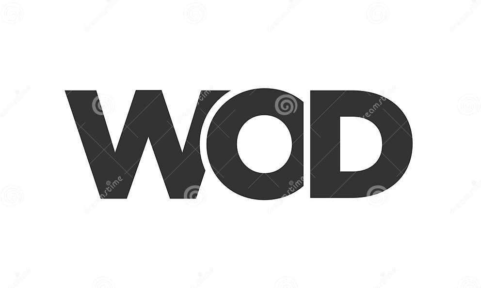 WOD Logo Design Template with Strong and Modern Bold Text. Initial ...