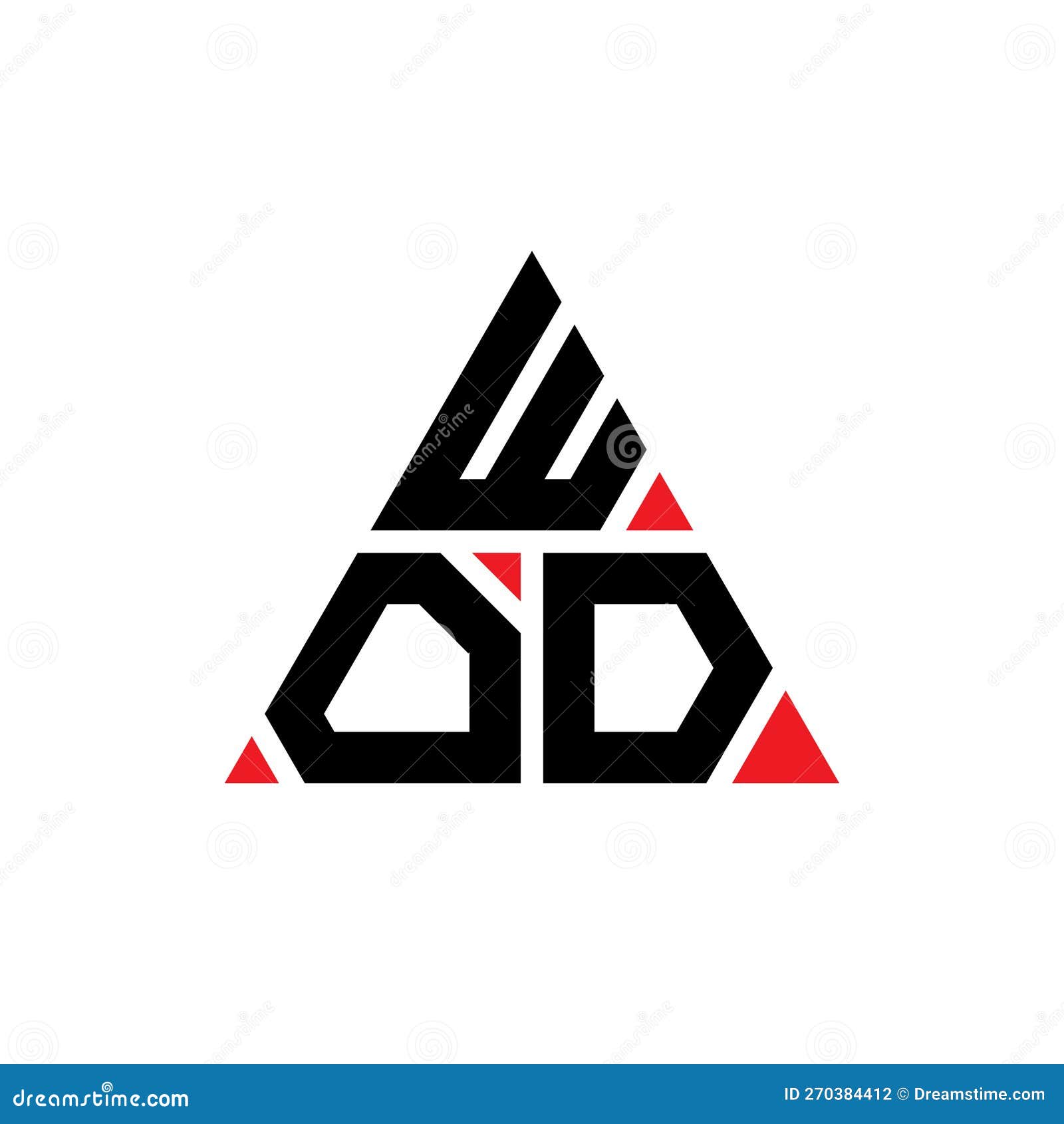 WOD Triangle Letter Logo Design with Triangle Shape. WOD Triangle Logo ...