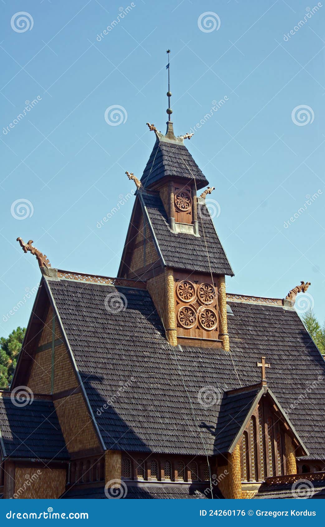 Wodden chapel in mountains stock photo. Image of church - 24260176