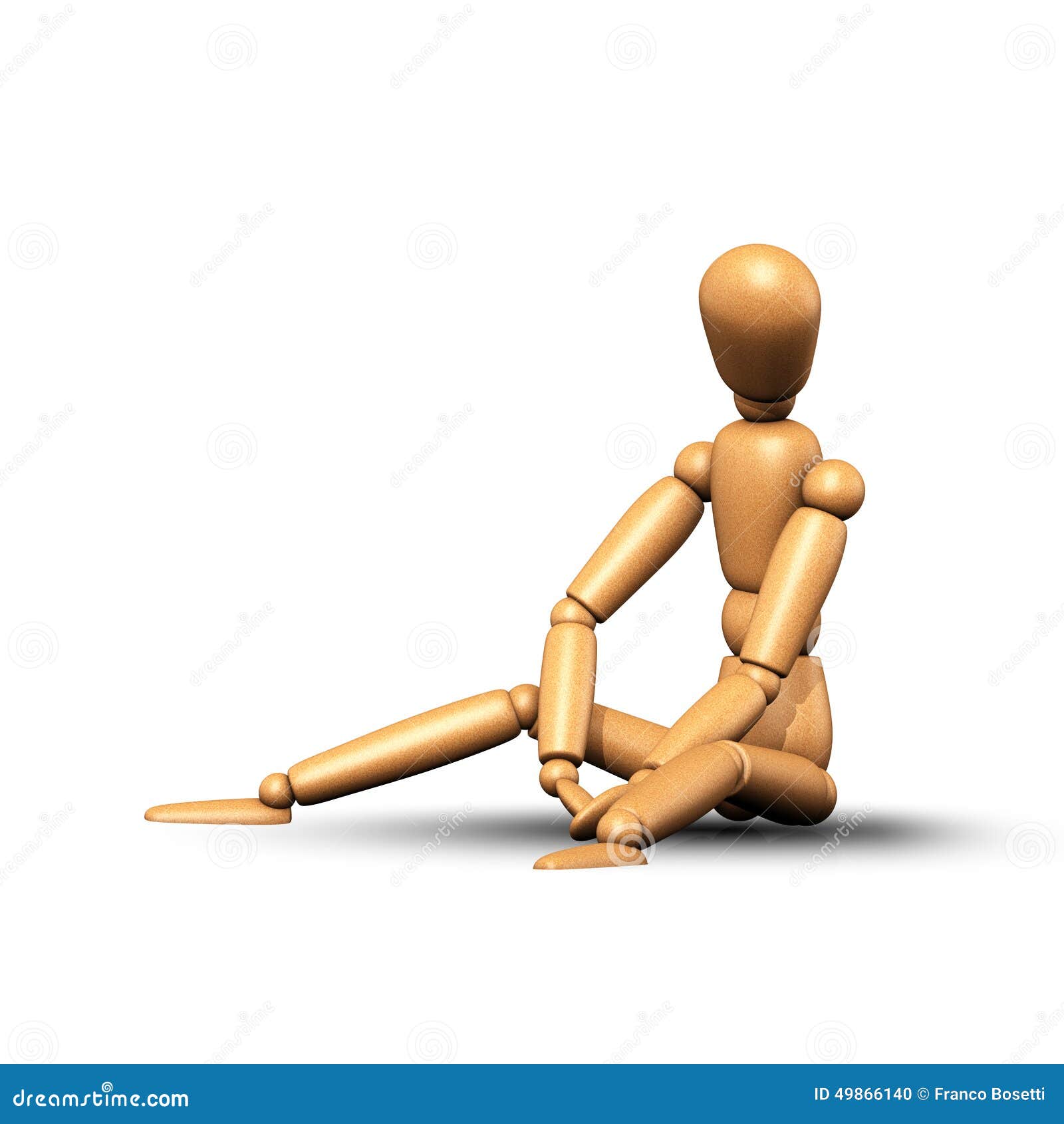 Sitting Puppet With His Hand Up Vintage Background Vector Illustration ...