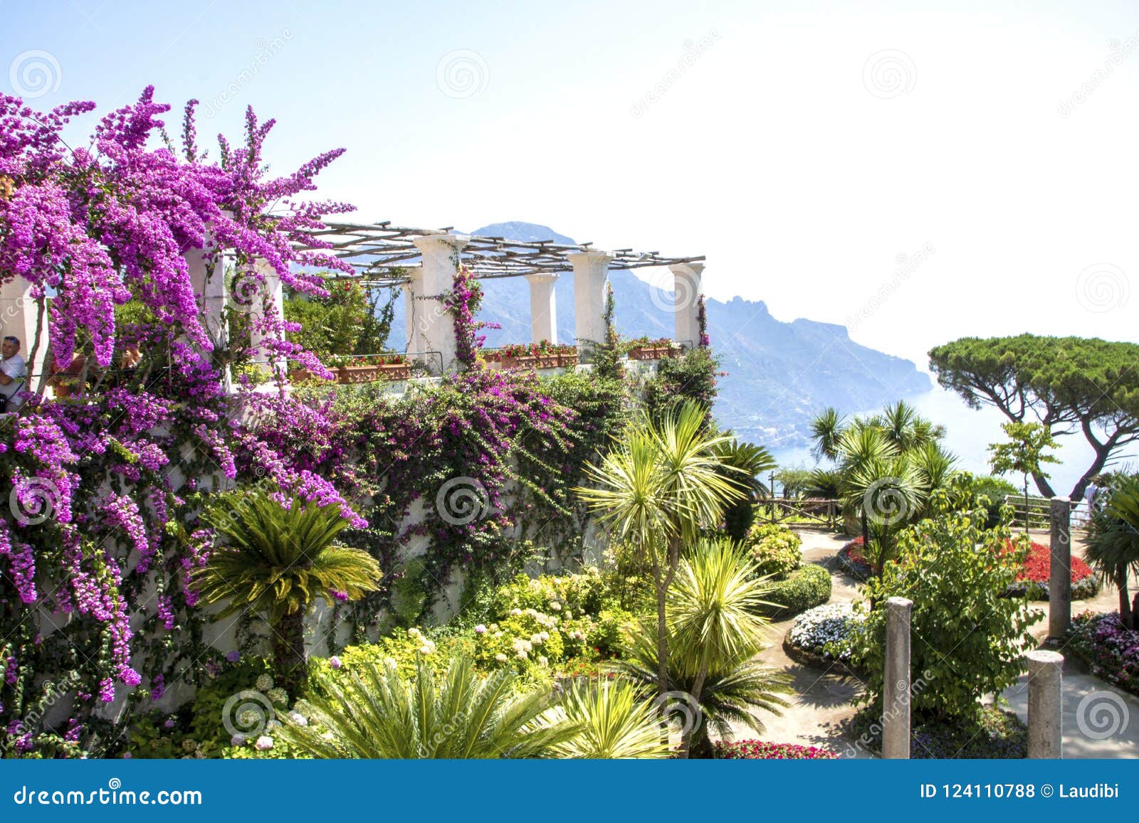 Villa Rufolo stock photo. Image of seascape, salerno - 124110788