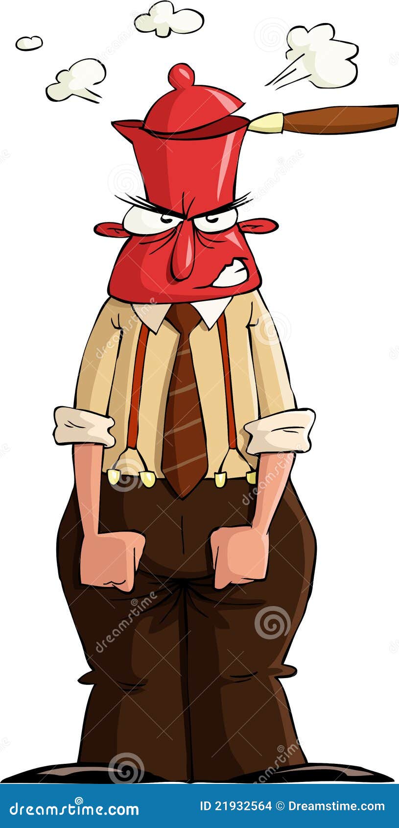 Woede vector illustratie. Illustration of mannetje, koken - 21932564