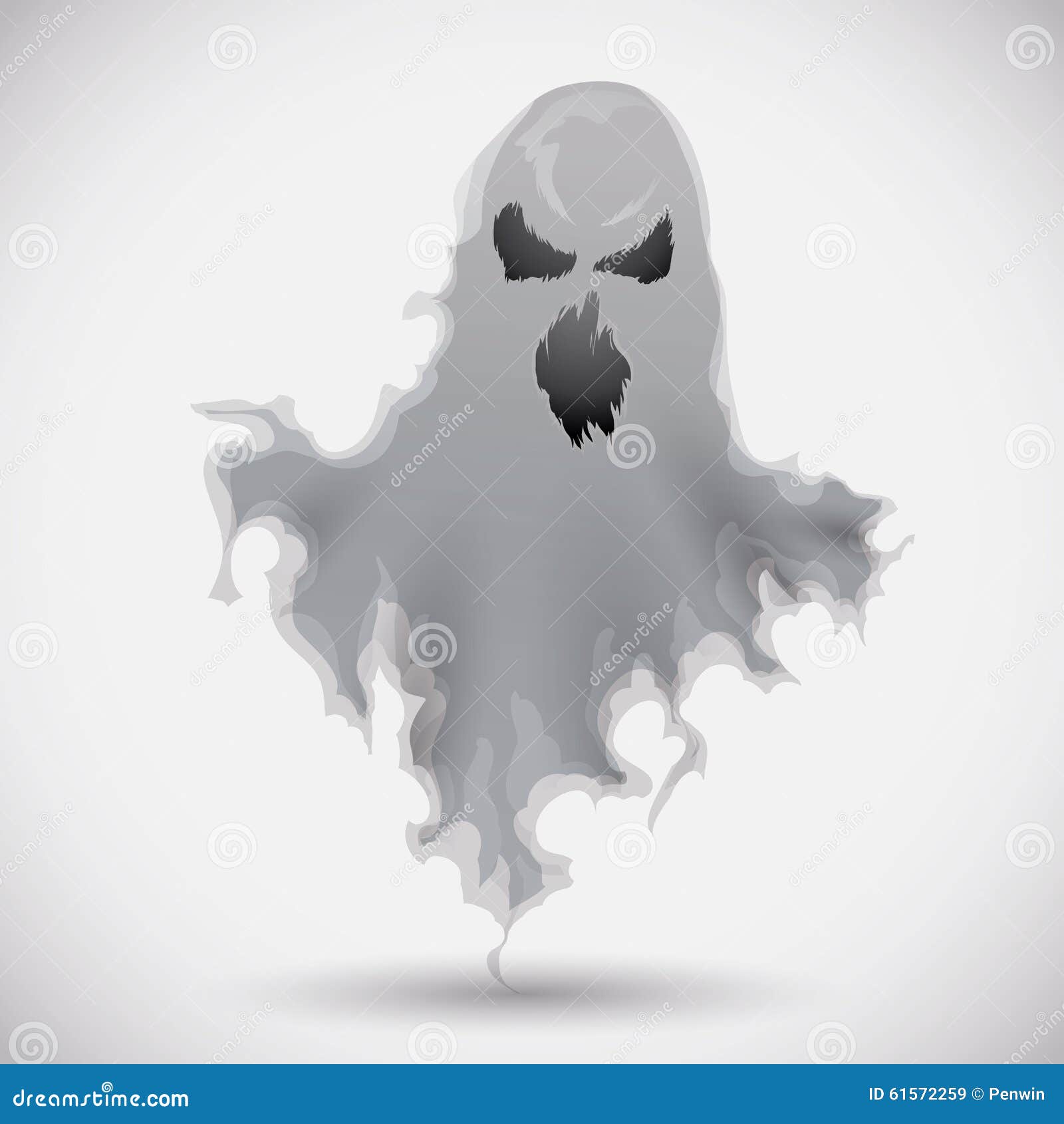 Woedend Spook Die, Vectorillustratie Drijven Vector Illustratie ...