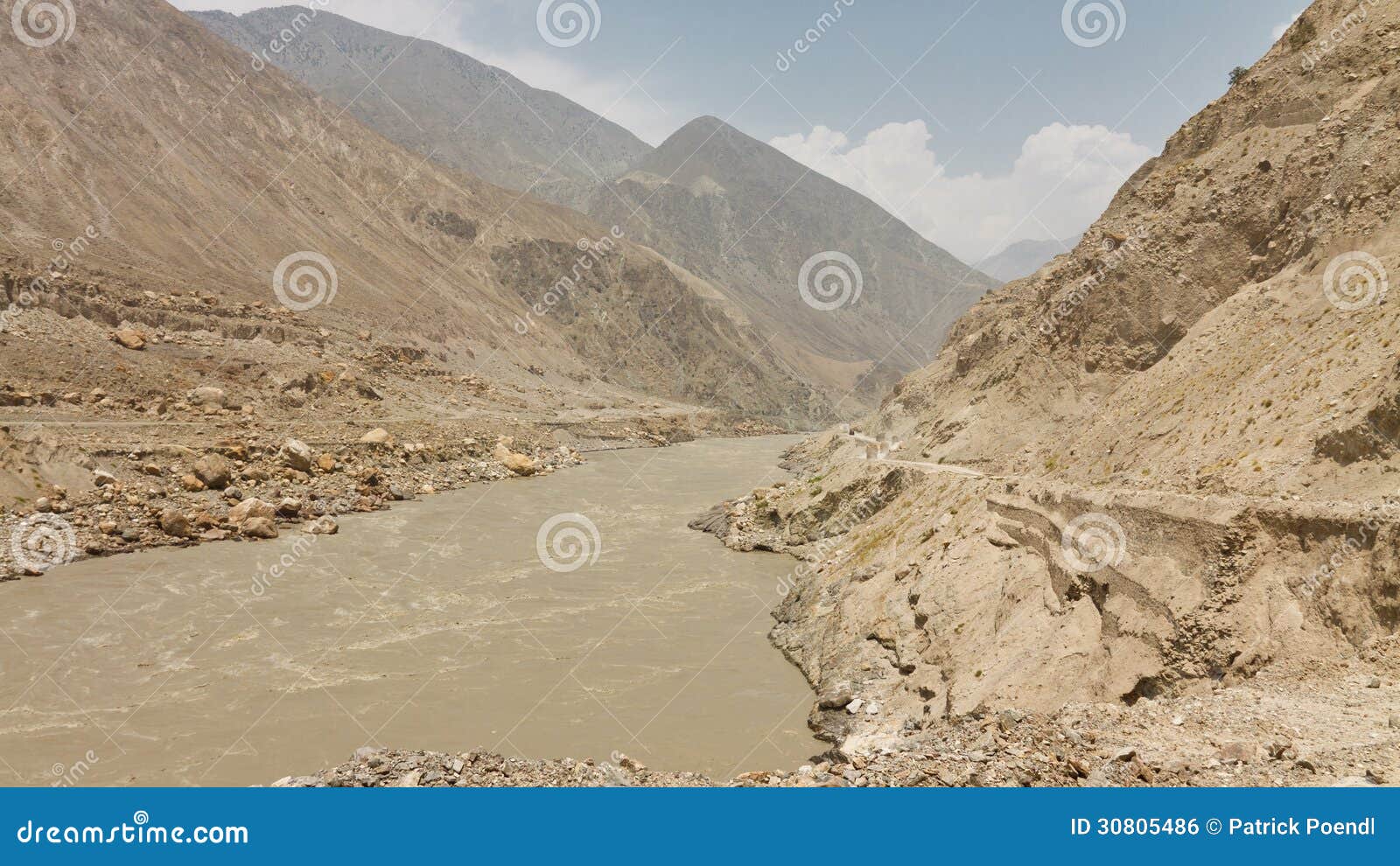 Woedende Indus-Rivier, Pakistan Stock Foto - Image of bruin, buiten ...