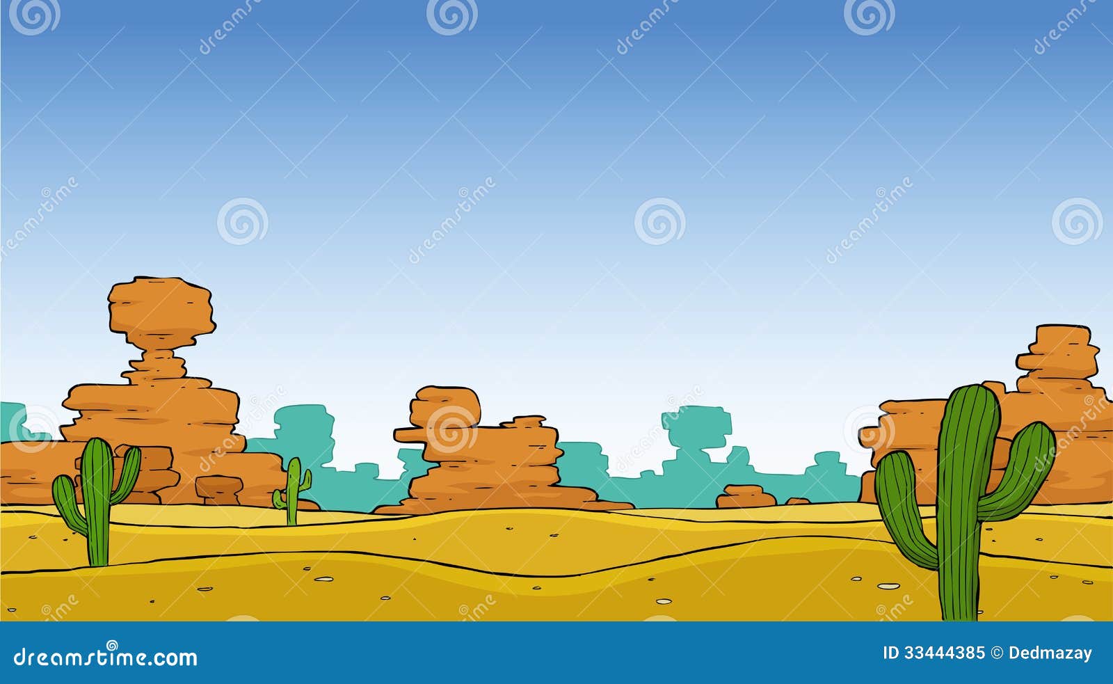 Woestijn vector illustratie. Illustration of pret, milieu - 33444385