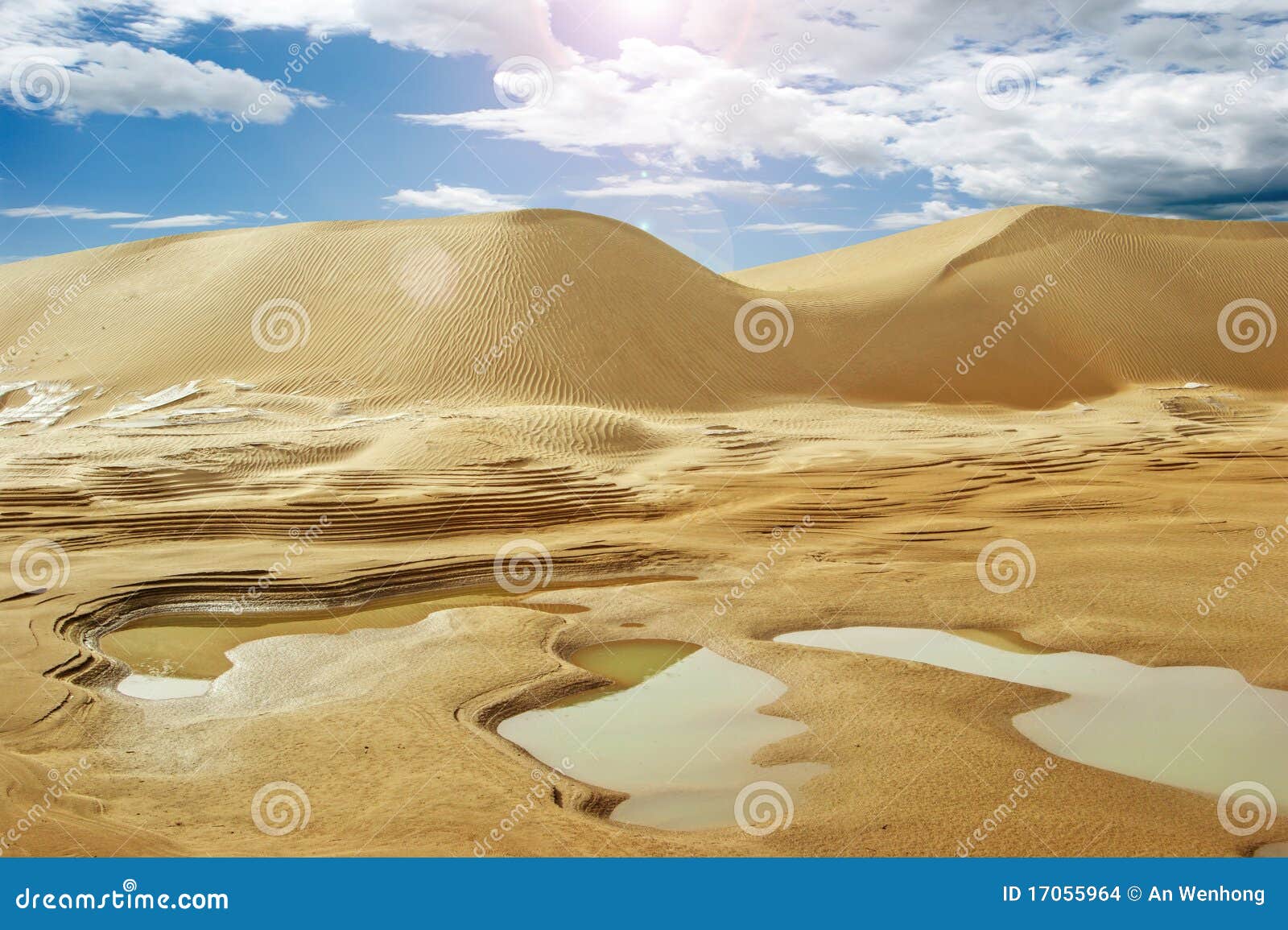 Woestijn en water stock foto. Image of ecologie, blauw - 17055964