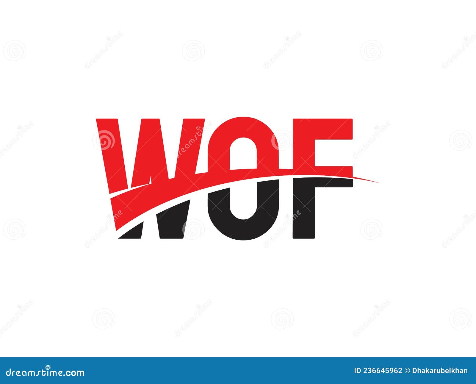 WOF Letter Initial Logo Design Vector Illustration Stock Vector ...