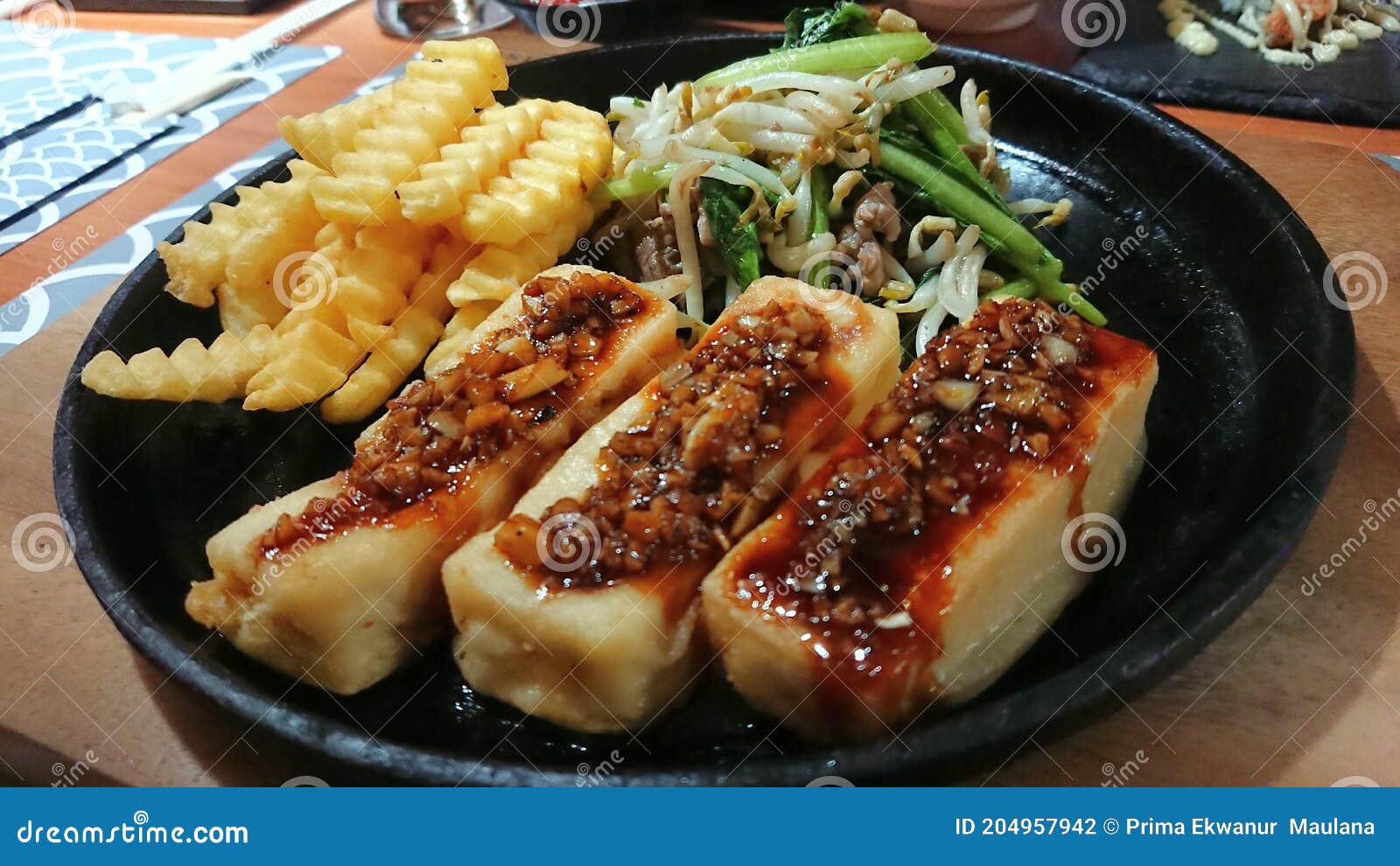 Wofu Tofu Steak stock photo. Image of japanese, tofu - 204957942