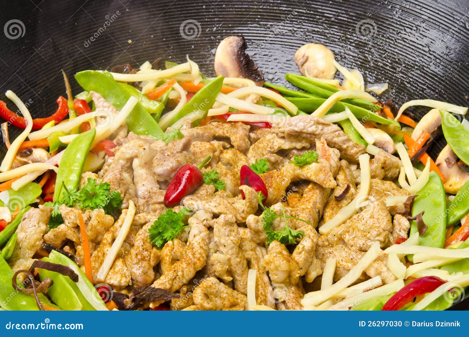 Wok stock photo. Image of black, kitchen, cooking, dinner - 26297030