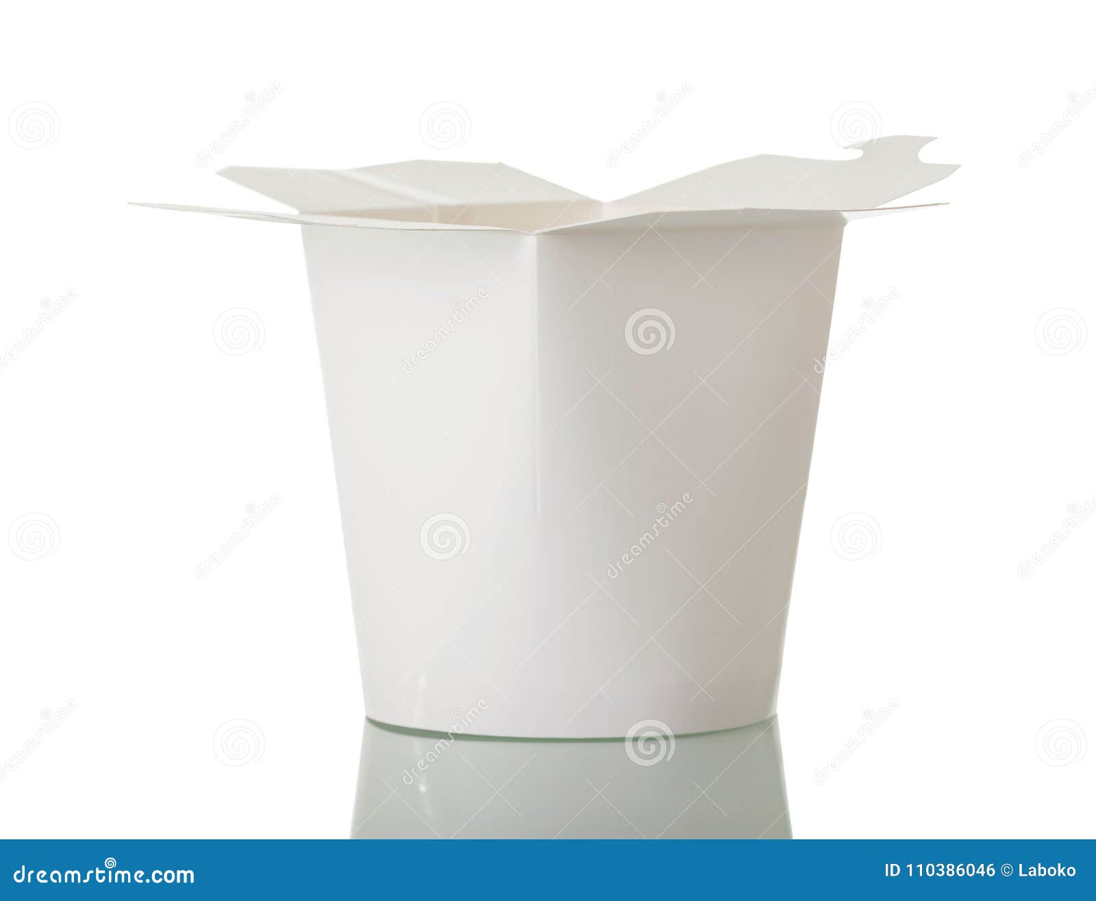 Wok Box for Fast Food Isolated on White Stock Photo - Image of fast ...