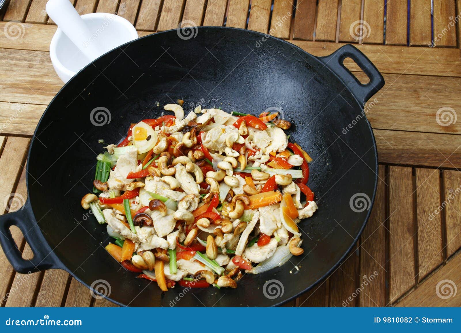 Wok cooking stock photo. Image of cooking, asia, onion - 9810082