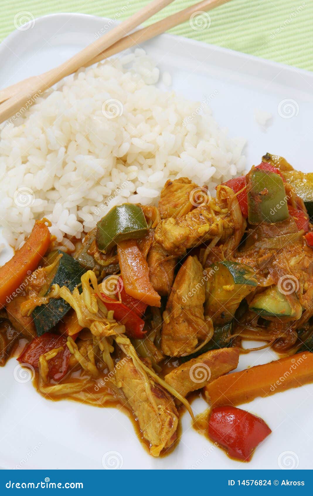 Wok food Asia stock photo. Image of chicken, pumpkin - 14576824