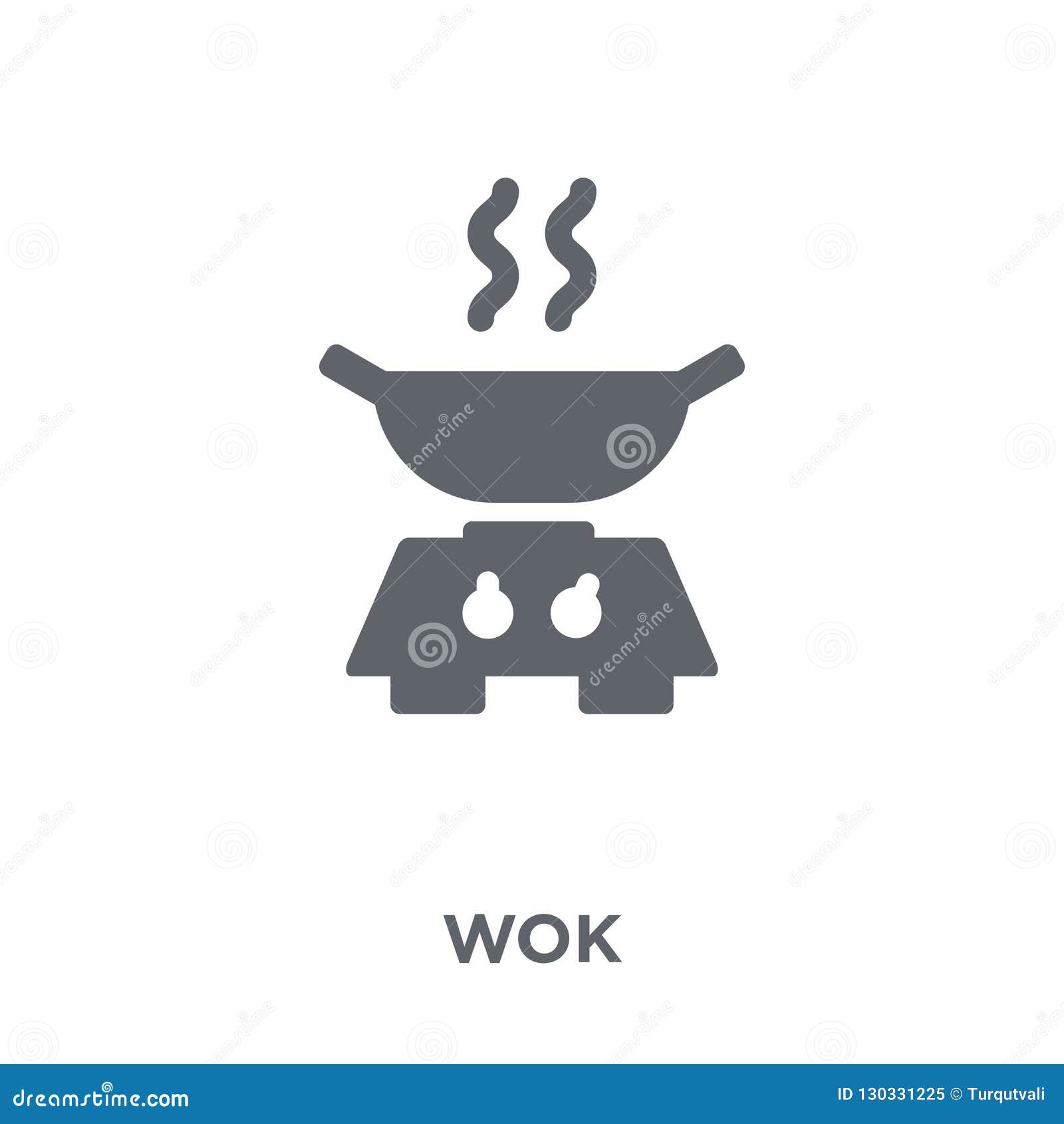 Wok Icon from Kitchen Collection. Stock Vector - Illustration of happy ...