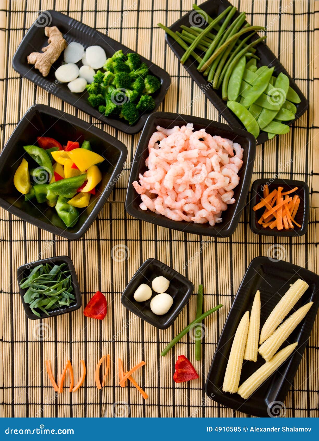 Wok ingredients stock image. Image of asian, close, broccoli - 4910585